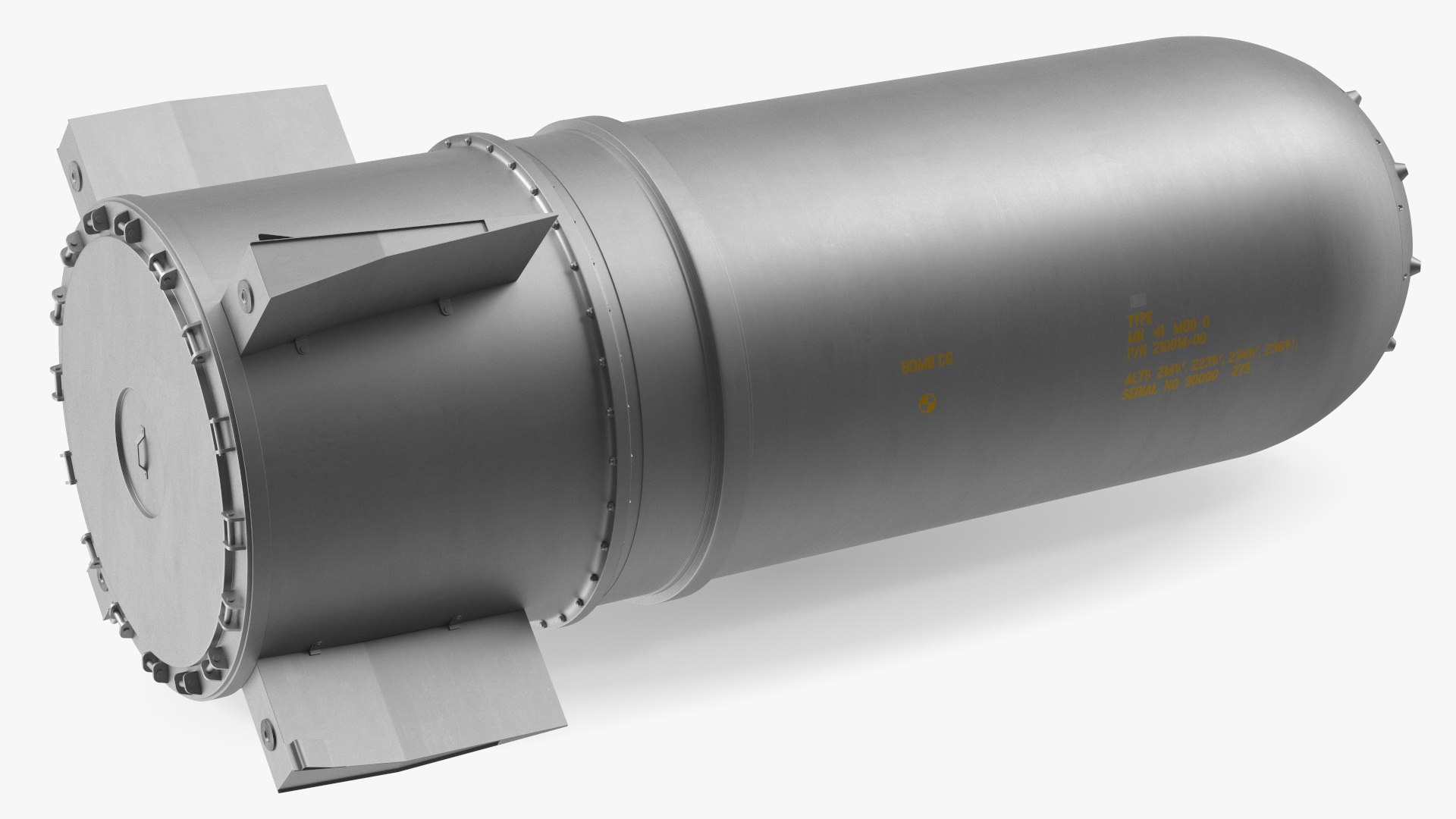 3D Steel B41 Nuclear Bomb Model - TurboSquid 2240477