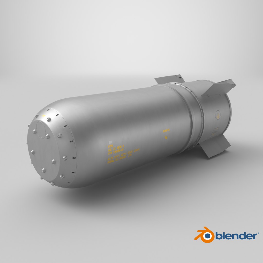 3D Steel B41 Nuclear Bomb Model - TurboSquid 2240477
