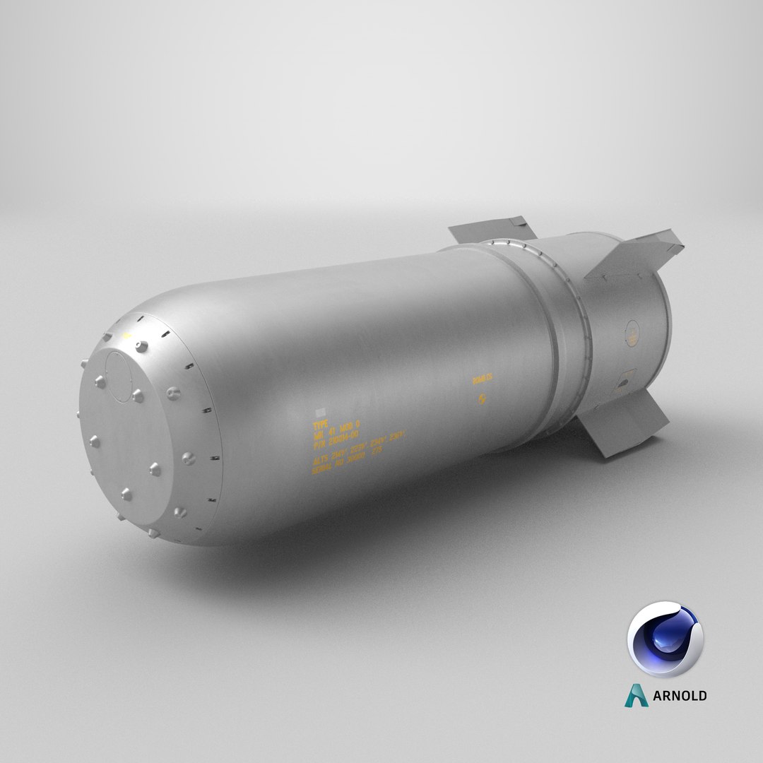 3D Steel B41 Nuclear Bomb Model - TurboSquid 2240477