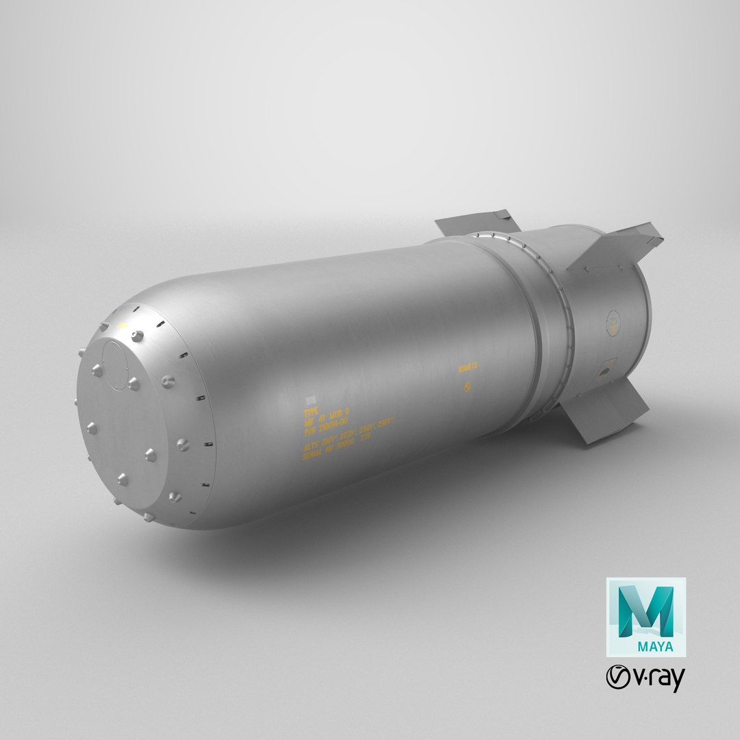 3D Steel B41 Nuclear Bomb Model - TurboSquid 2240477