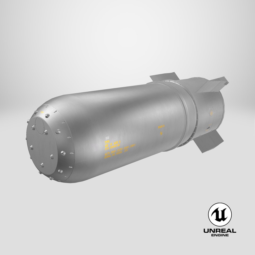 3D Steel B41 Nuclear Bomb Model - TurboSquid 2240477