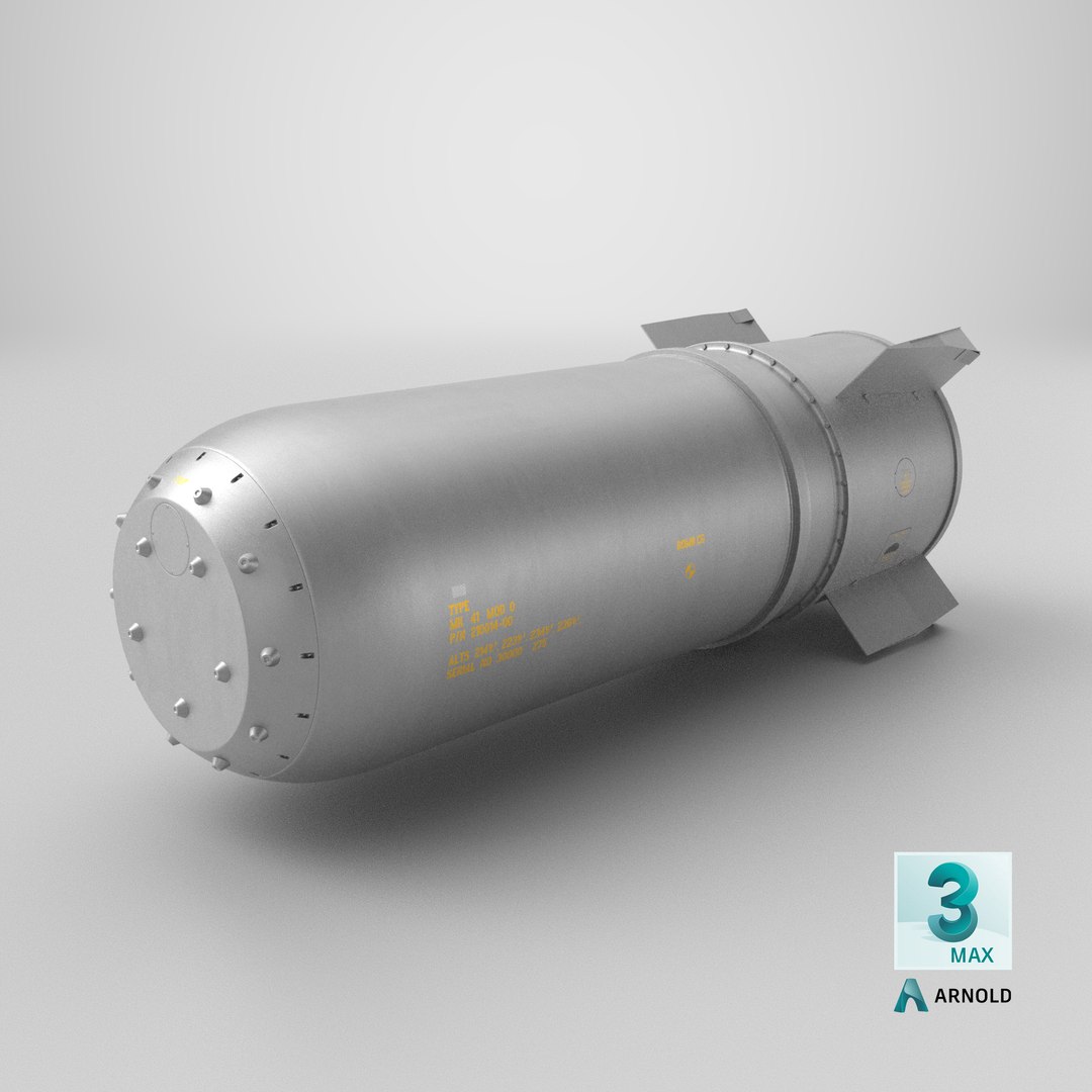 3D Steel B41 Nuclear Bomb Model - TurboSquid 2240477