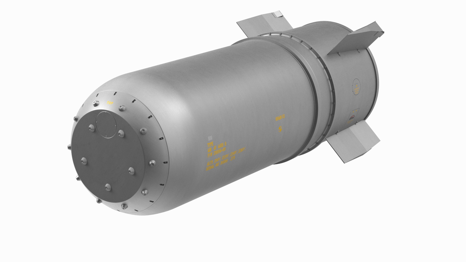 3D Steel B41 Nuclear Bomb Model - TurboSquid 2240477