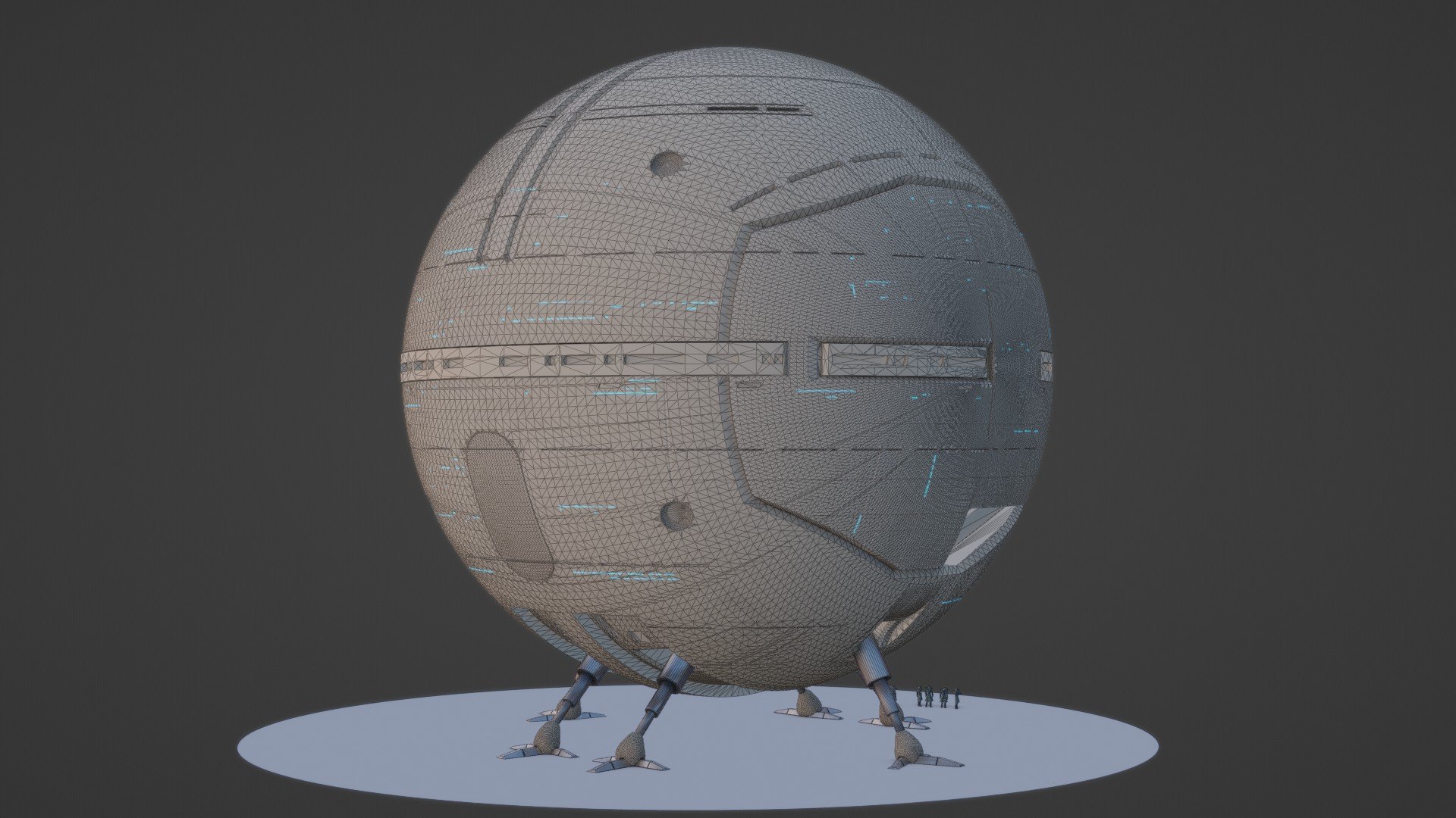 3D Spheric Starship - TurboSquid 1857196