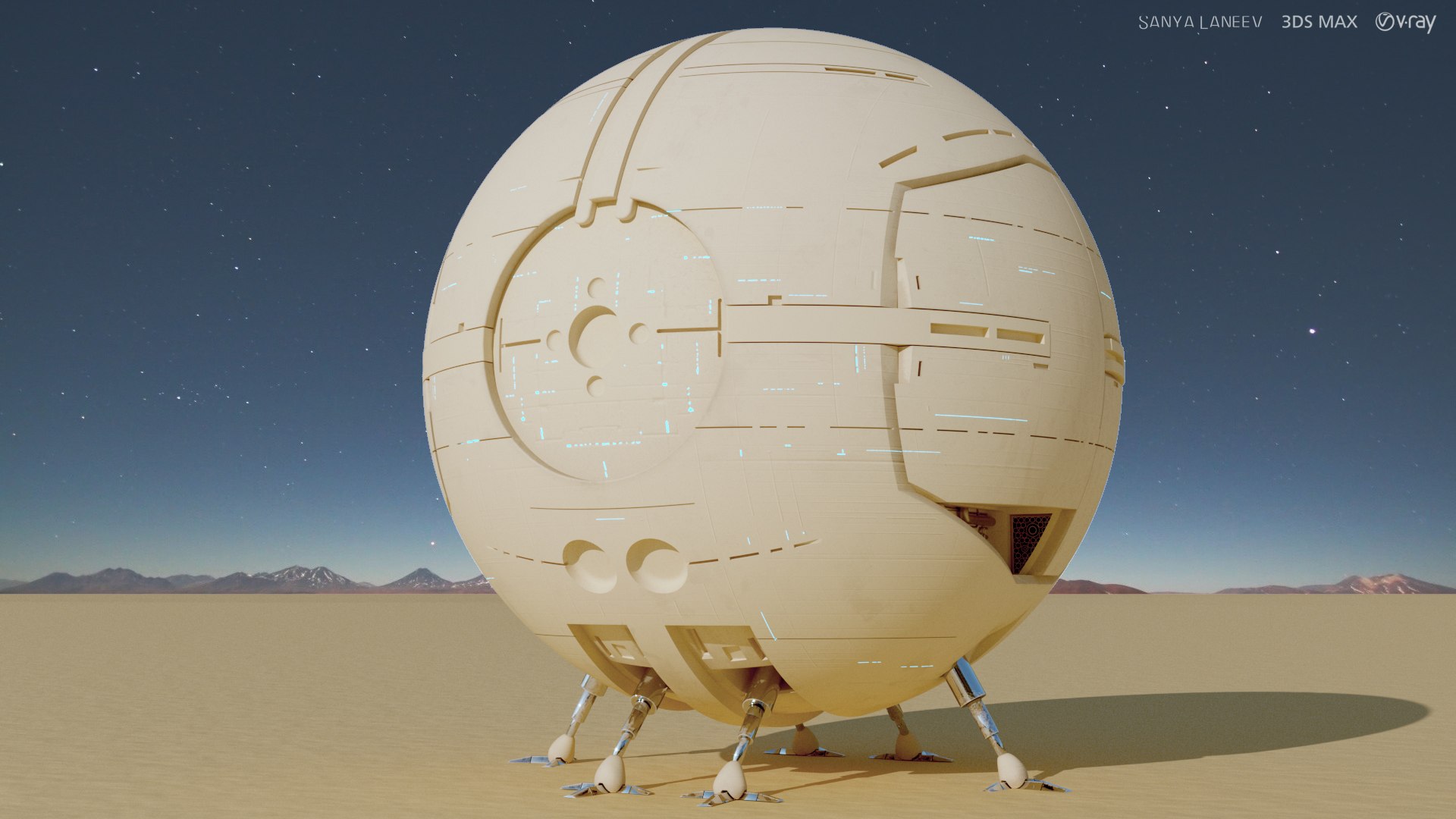 3D Spheric Starship - TurboSquid 1857196