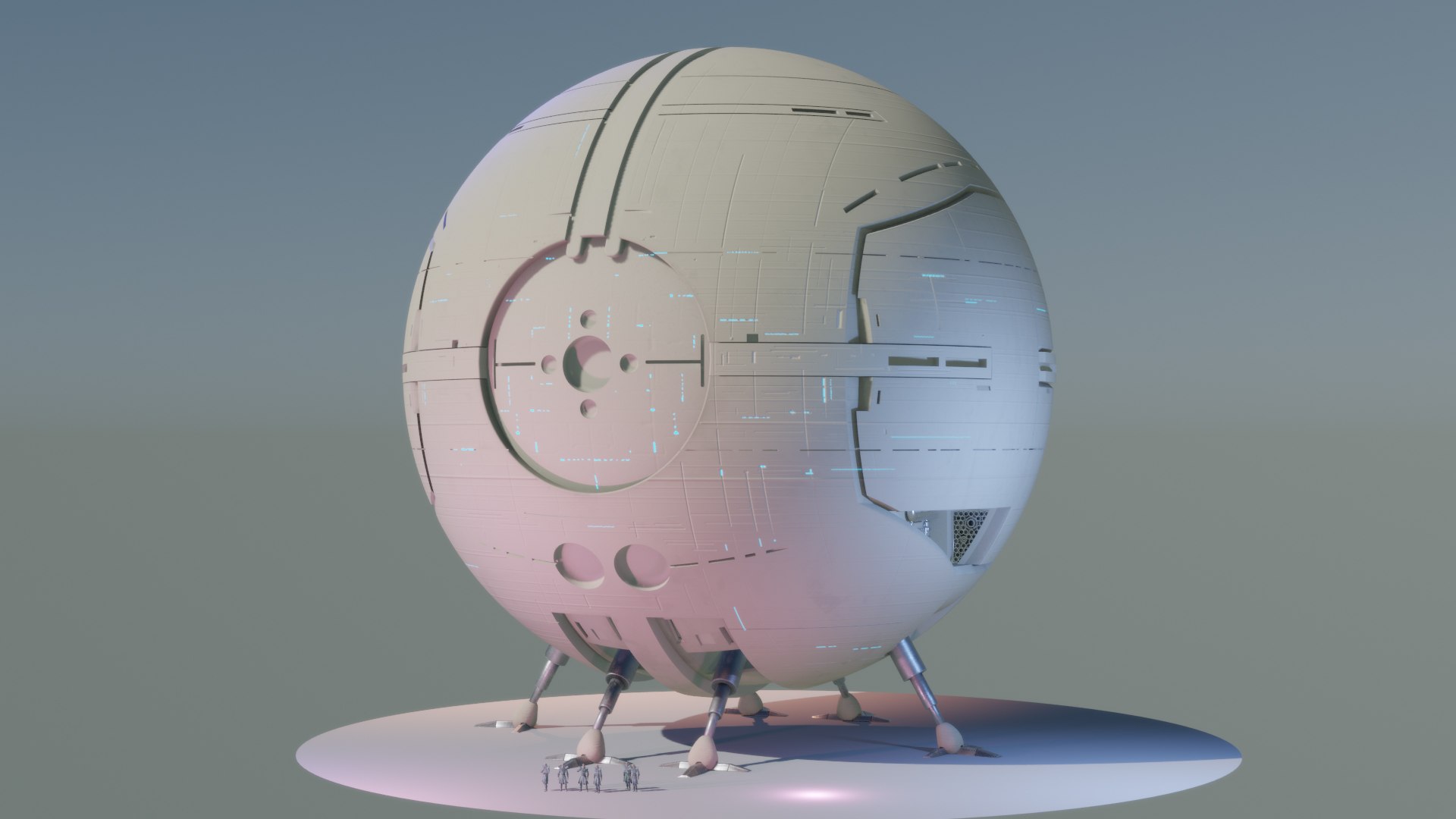 3D Spheric Starship - TurboSquid 1857196