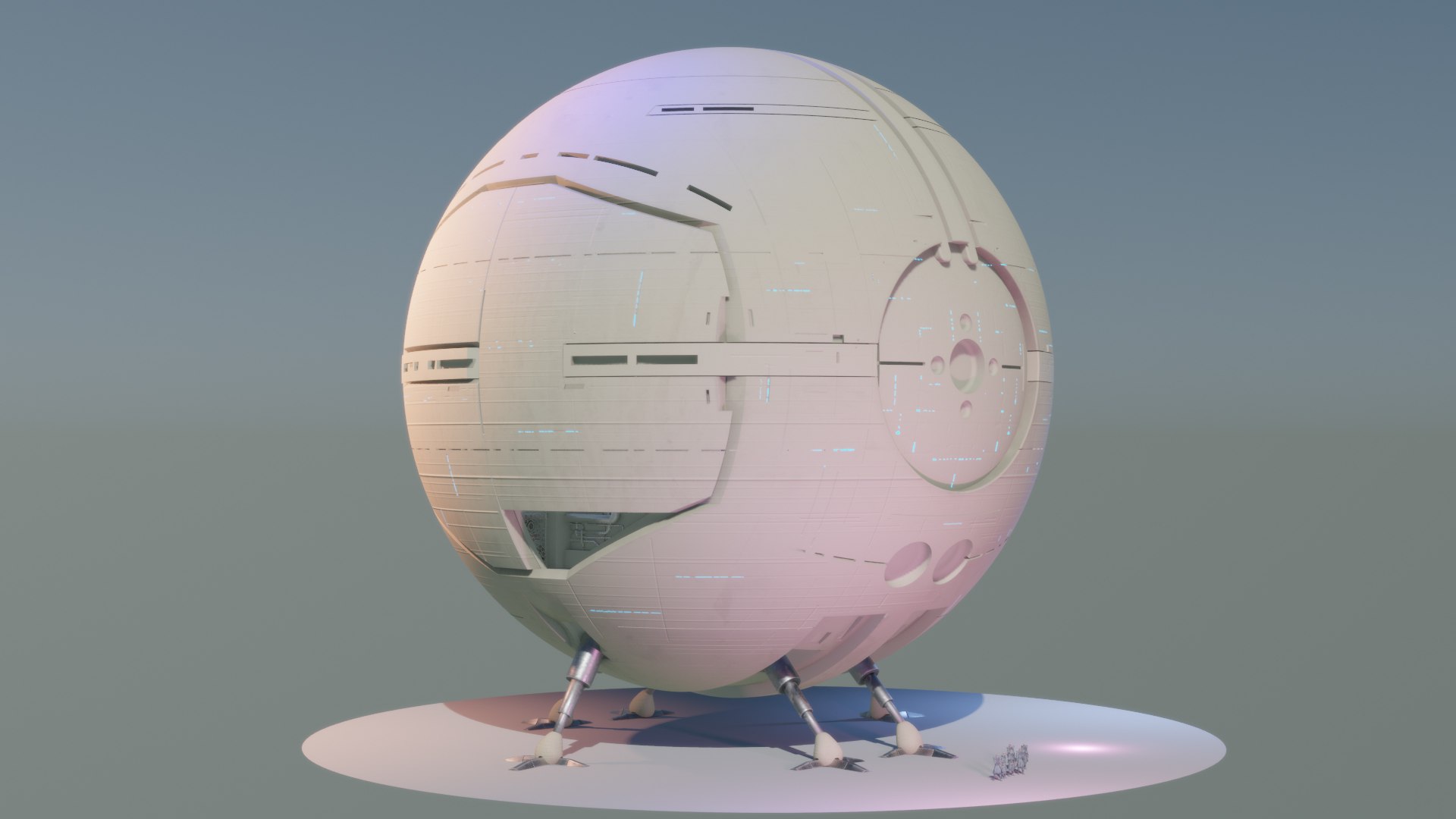 3D Spheric Starship - TurboSquid 1857196