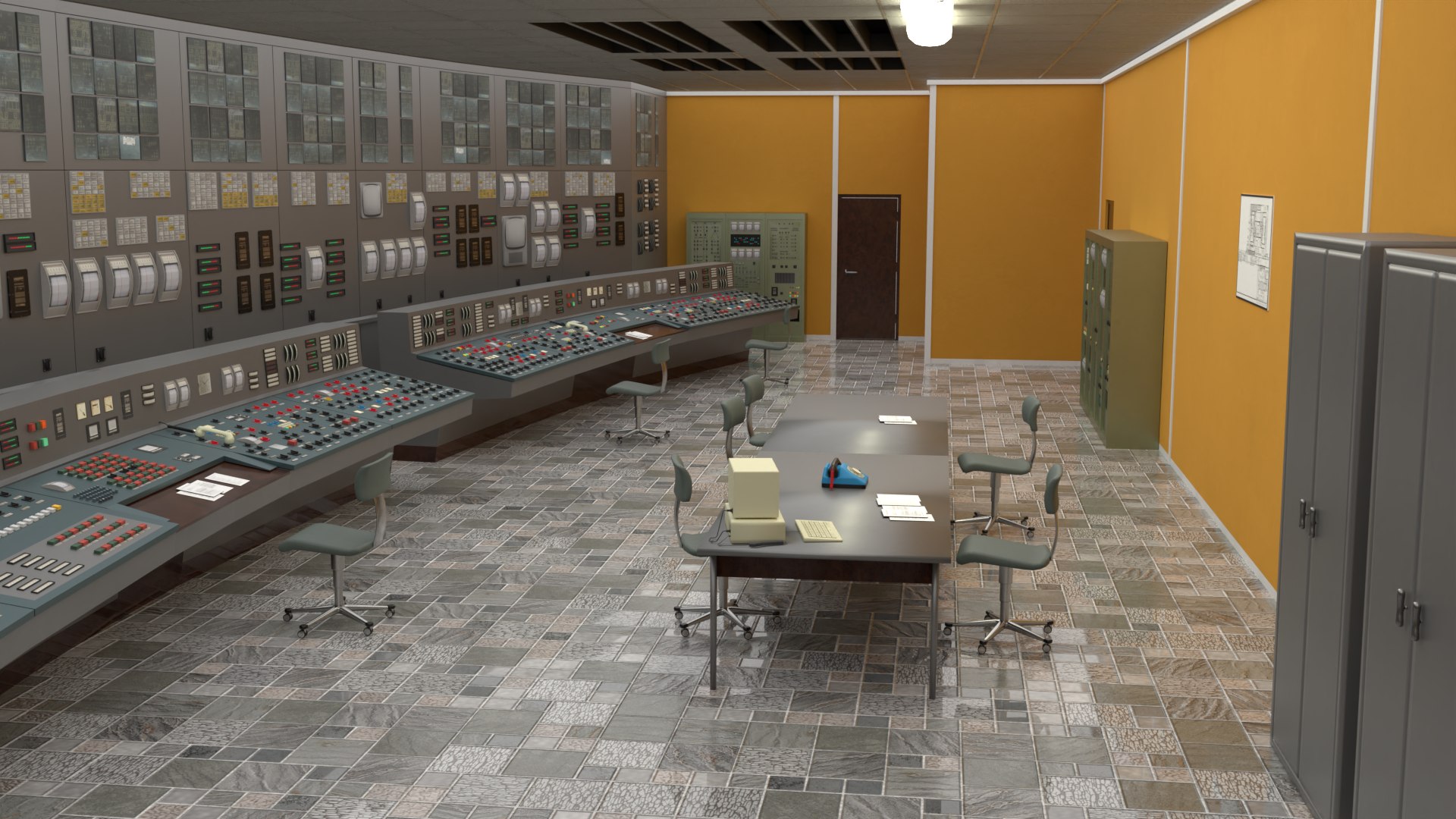 Chernobyl Controle Room 3D - TurboSquid 1990792