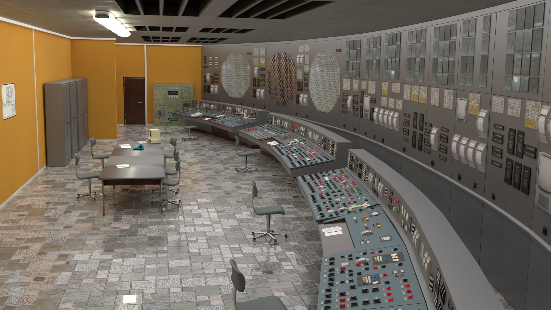Chernobyl Controle Room 3D - TurboSquid 1990792