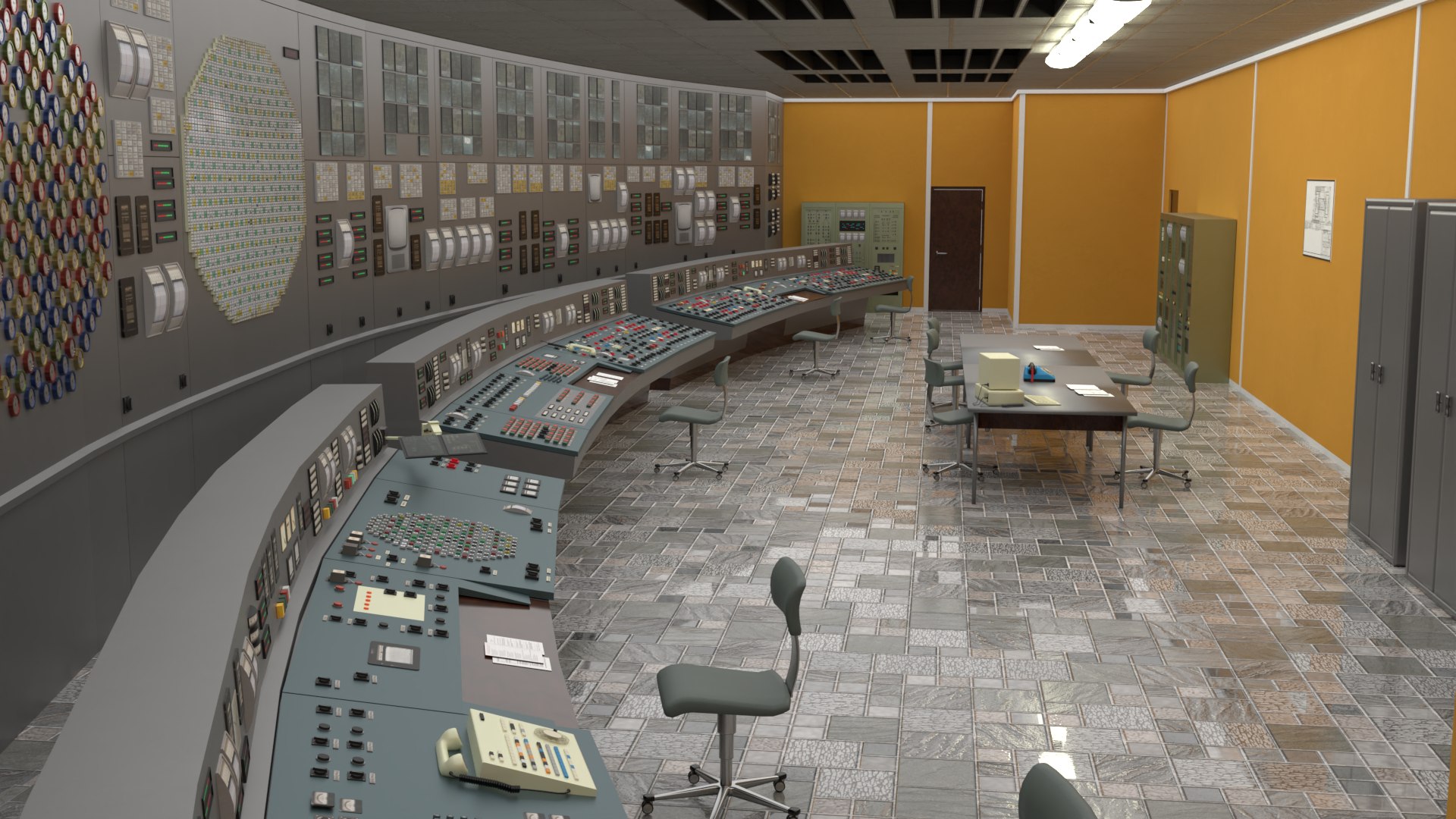 Chernobyl Controle Room 3D - TurboSquid 1990792