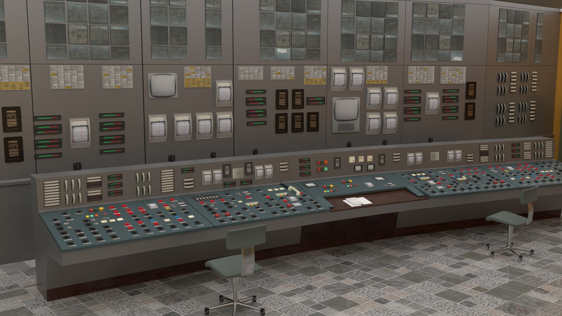 Chernobyl Controle Room 3D - TurboSquid 1990792