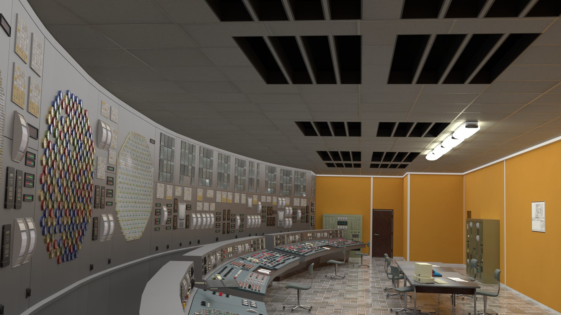 Chernobyl Controle Room 3D - TurboSquid 1990792