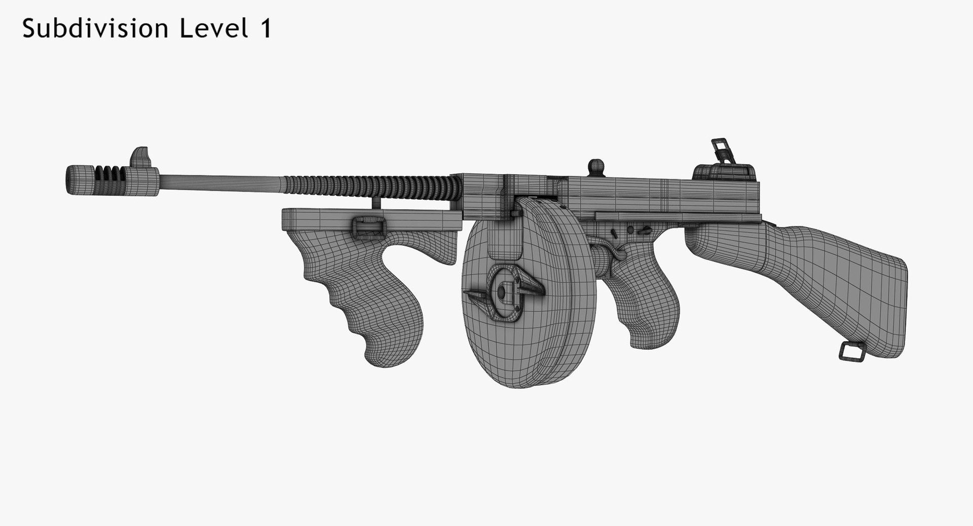 Thompson Submachine Gun 3D Model - TurboSquid 1739548