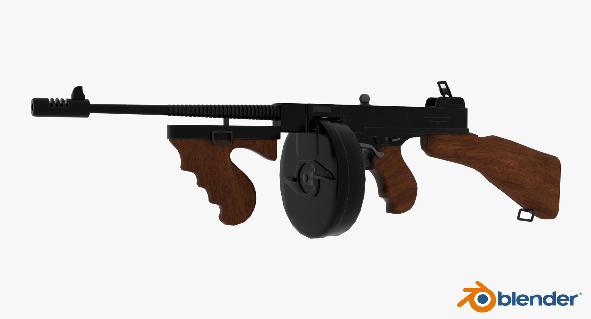 Thompson Submachine Gun 3D Model - TurboSquid 1739548