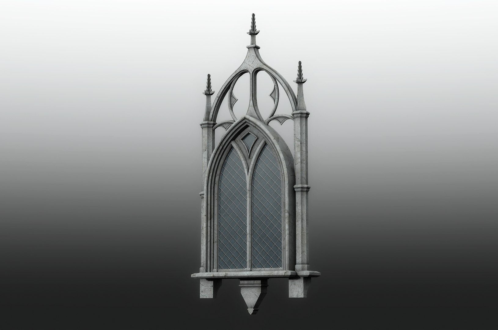 3D Model Gothic Window 01 - TurboSquid 1459255