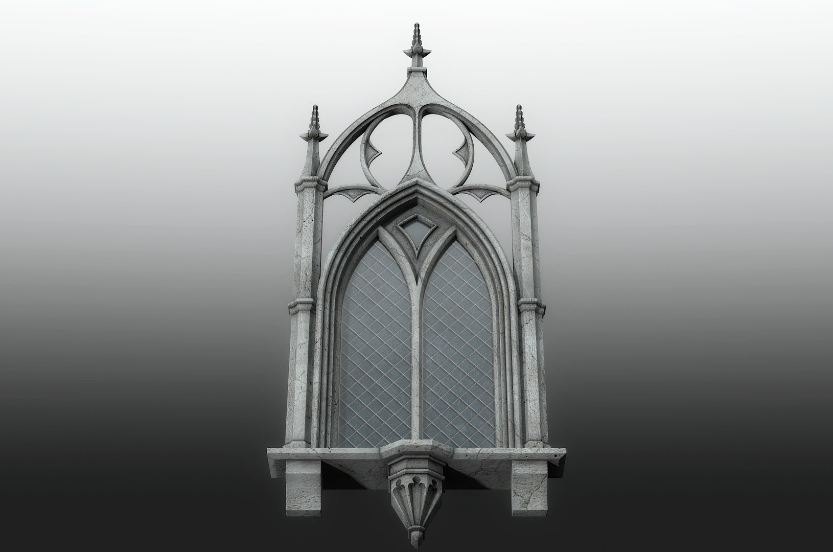 3D Model Gothic Window 01 - TurboSquid 1459255