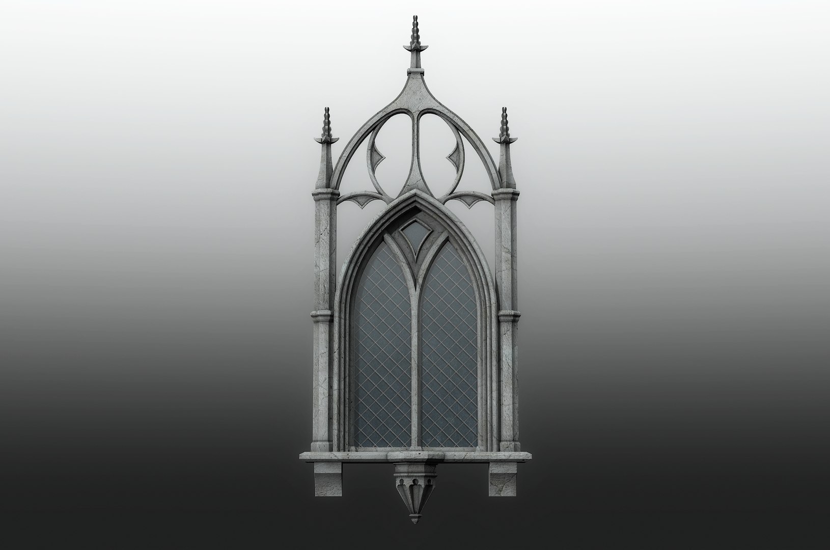 3D Model Gothic Window 01 - TurboSquid 1459255