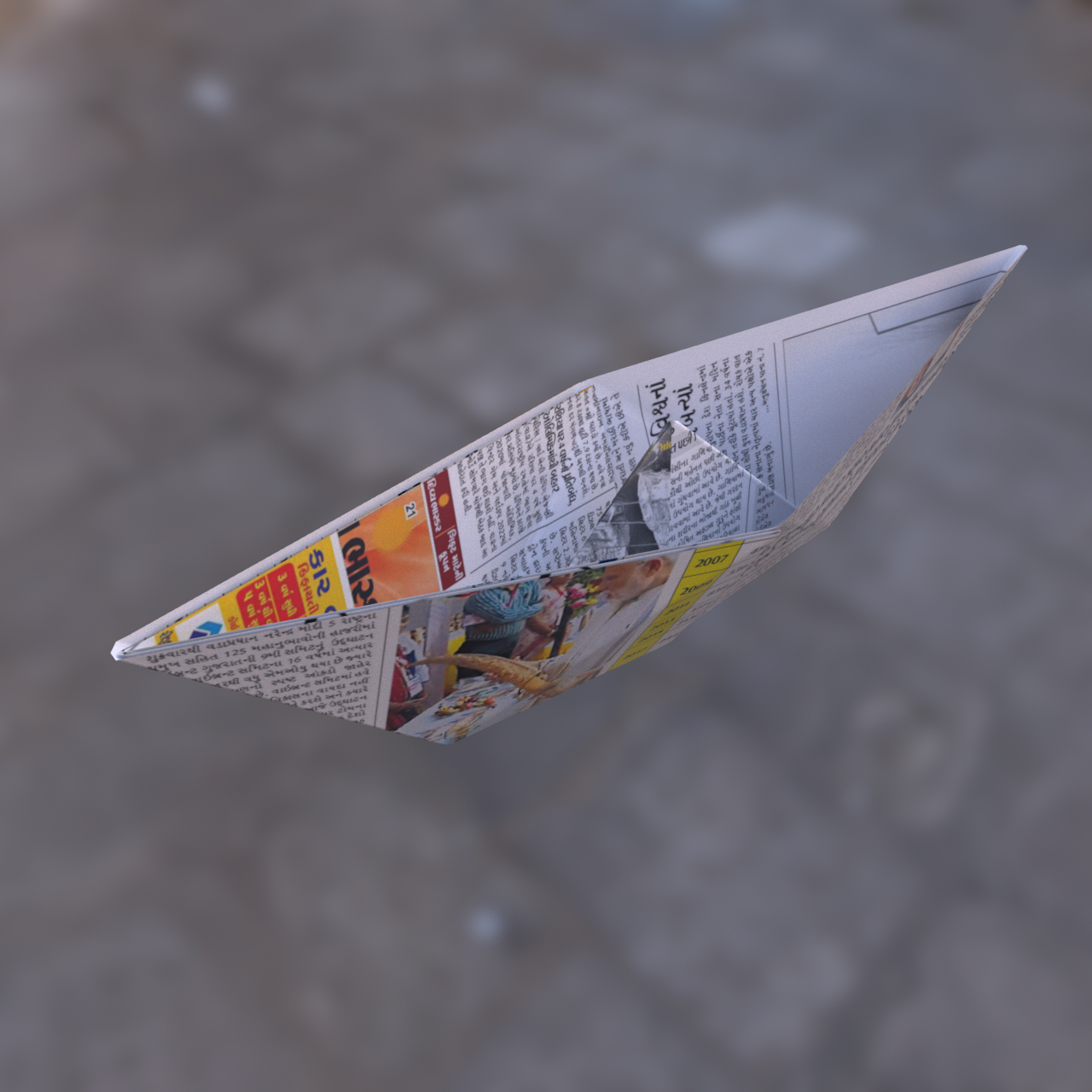 Origami paper boat 3D model - TurboSquid 1521883