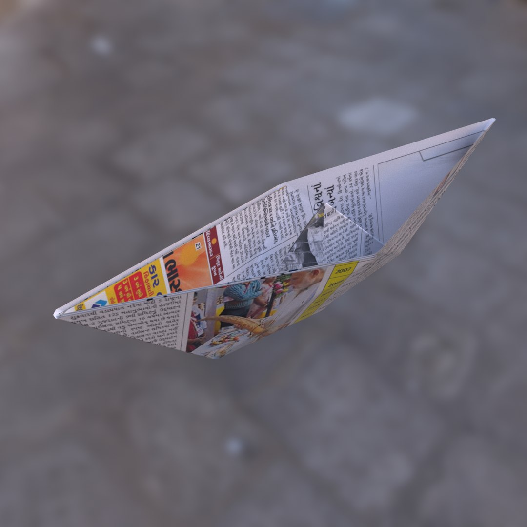 Origami Paper Boat 3D Model - TurboSquid 1521883