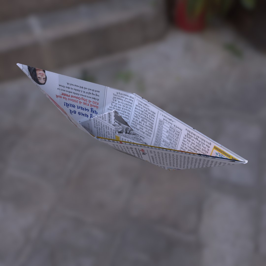 Origami Paper Boat 3D Model - TurboSquid 1521883