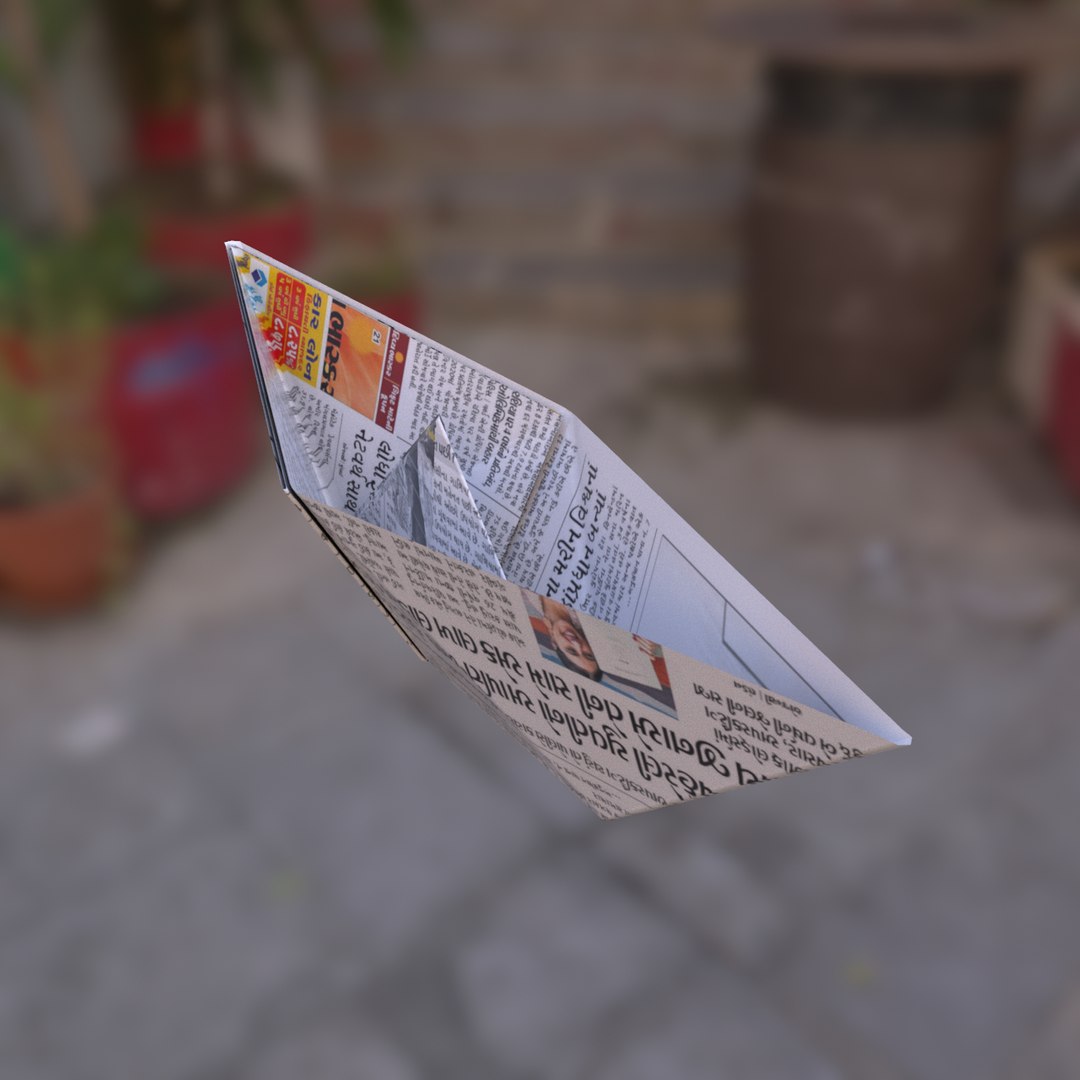 Origami Paper Boat 3D Model - TurboSquid 1521883