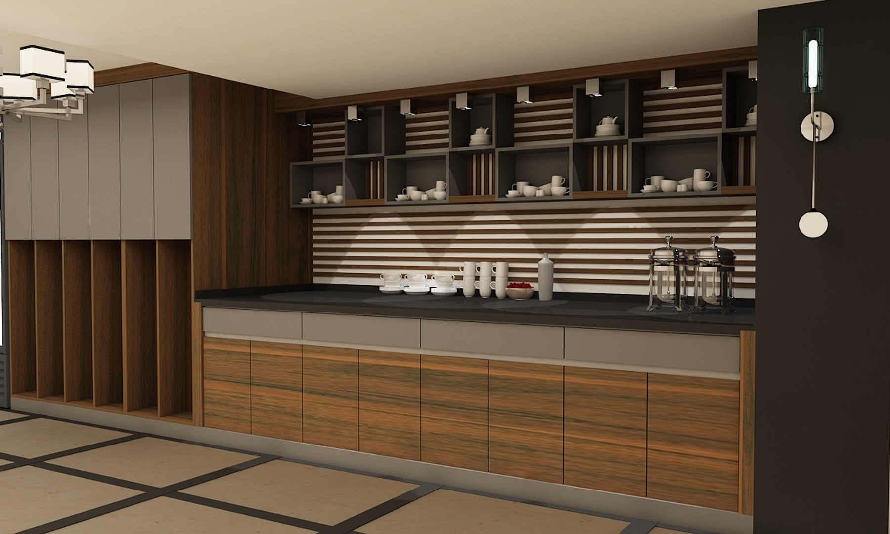 3D Service Kitchen Model - TurboSquid 1447010