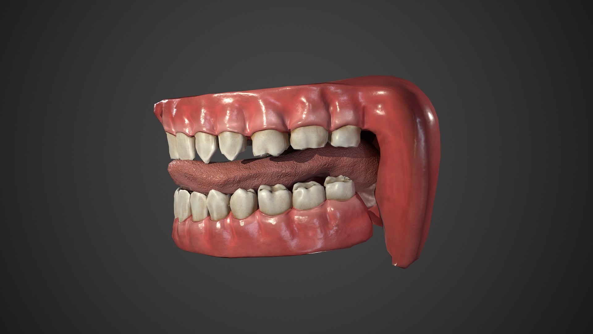 3D model Mouth Rigged And Animated - TurboSquid 1735902
