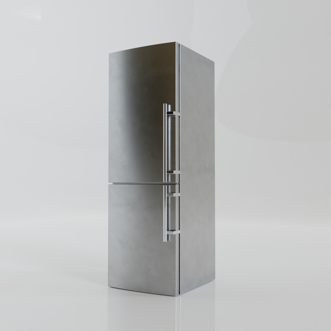3D Modern Steel Fridge 3D Model - TurboSquid 2045076