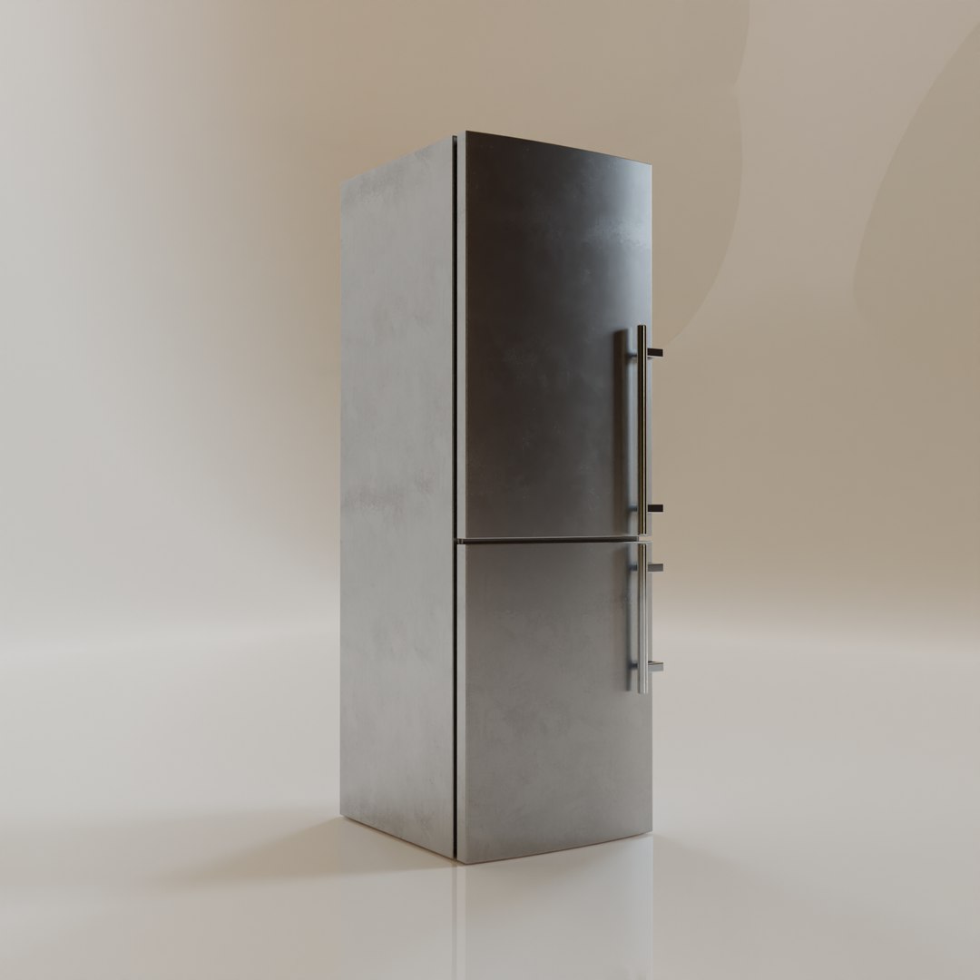 3D Modern Steel Fridge 3D Model - TurboSquid 2045076
