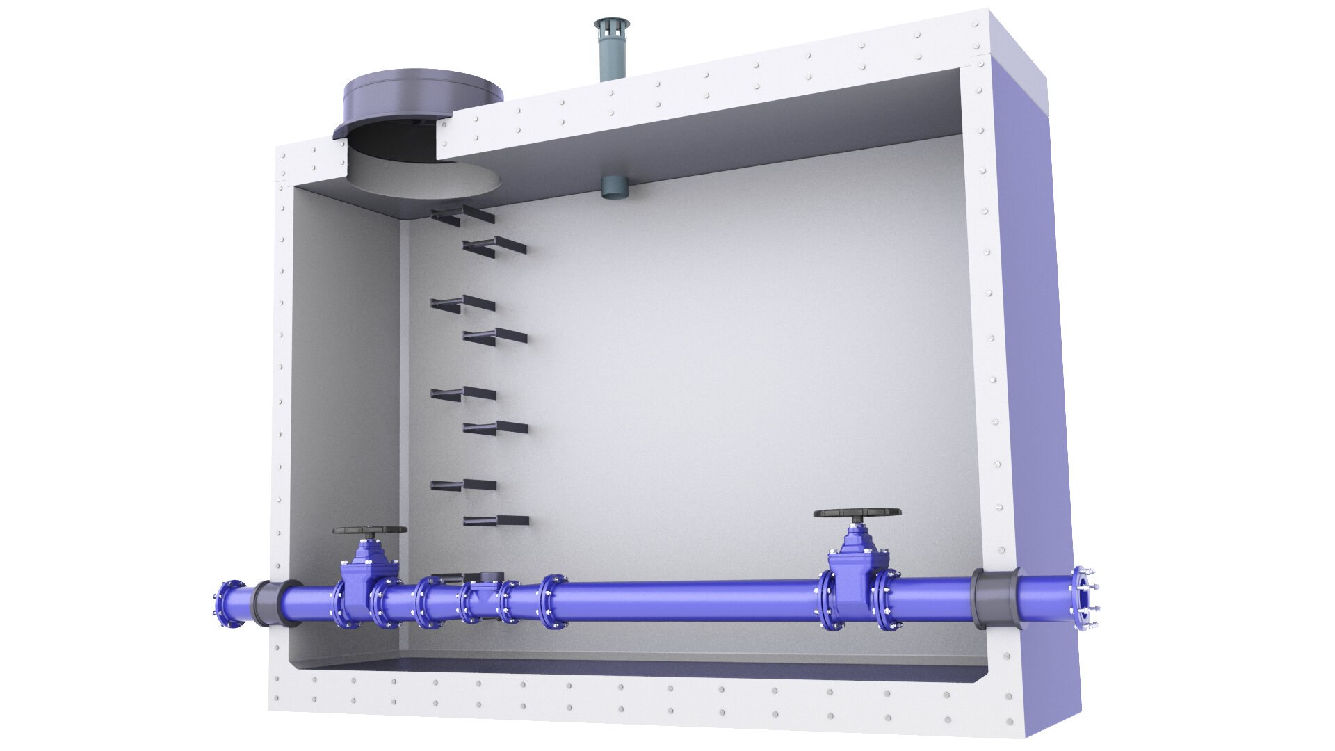 Sewage Concrete Water Meter Well Diagram Inside 5 3D Model - TurboSquid ...