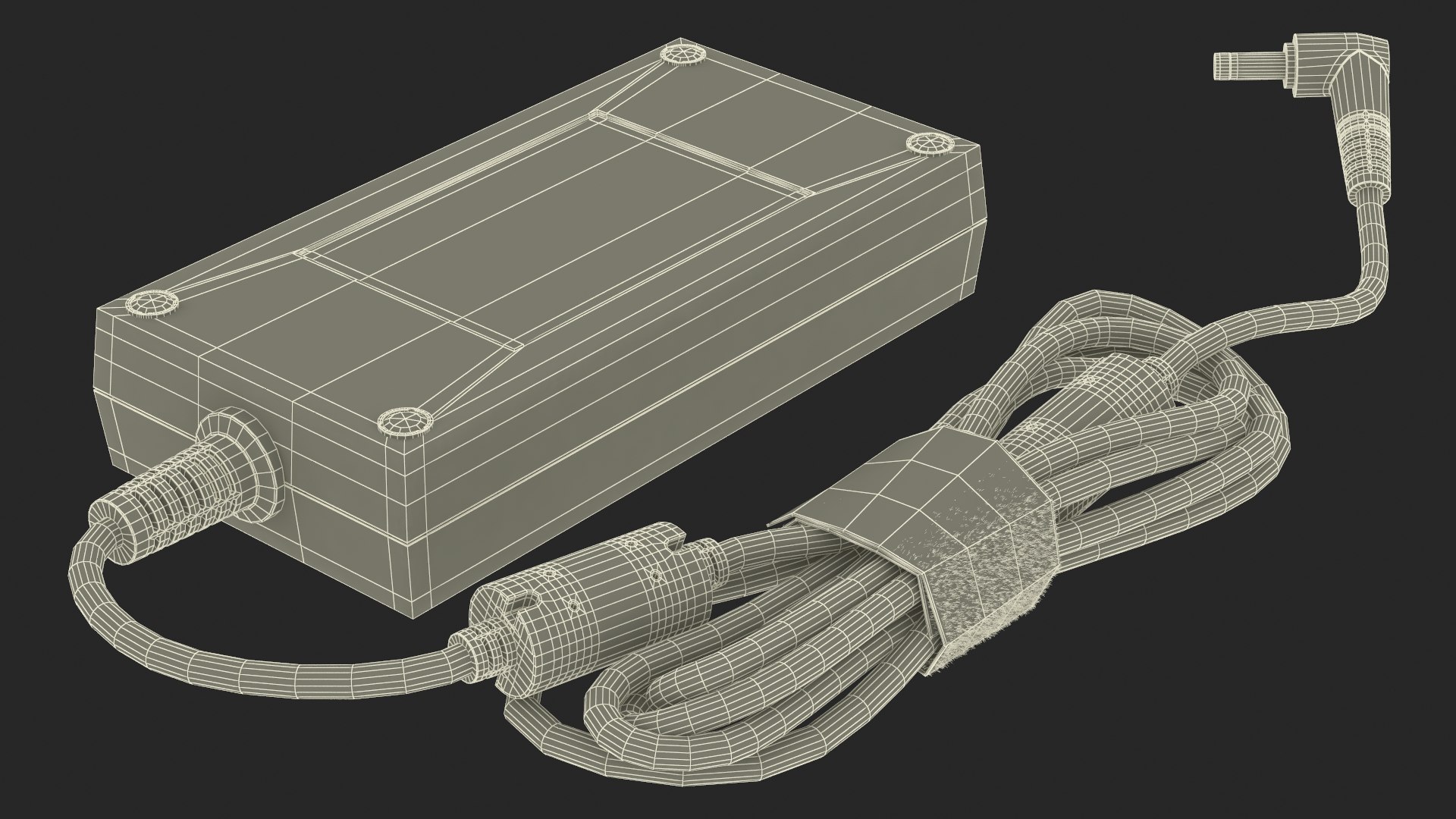 3D Power Supply Laptop Charger Rolled Model - TurboSquid 2287861
