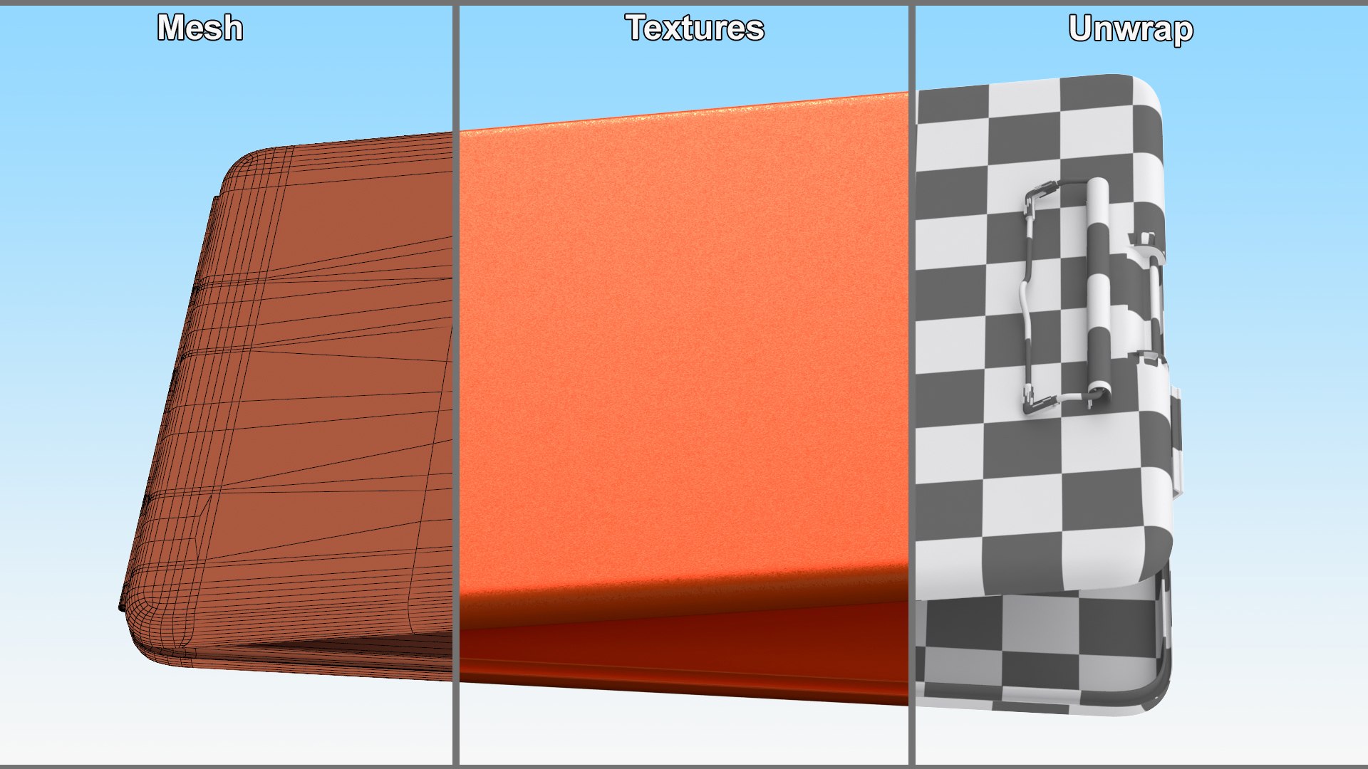 Open Storage Clipboard Orange Empty 3D Model - TurboSquid 2279669
