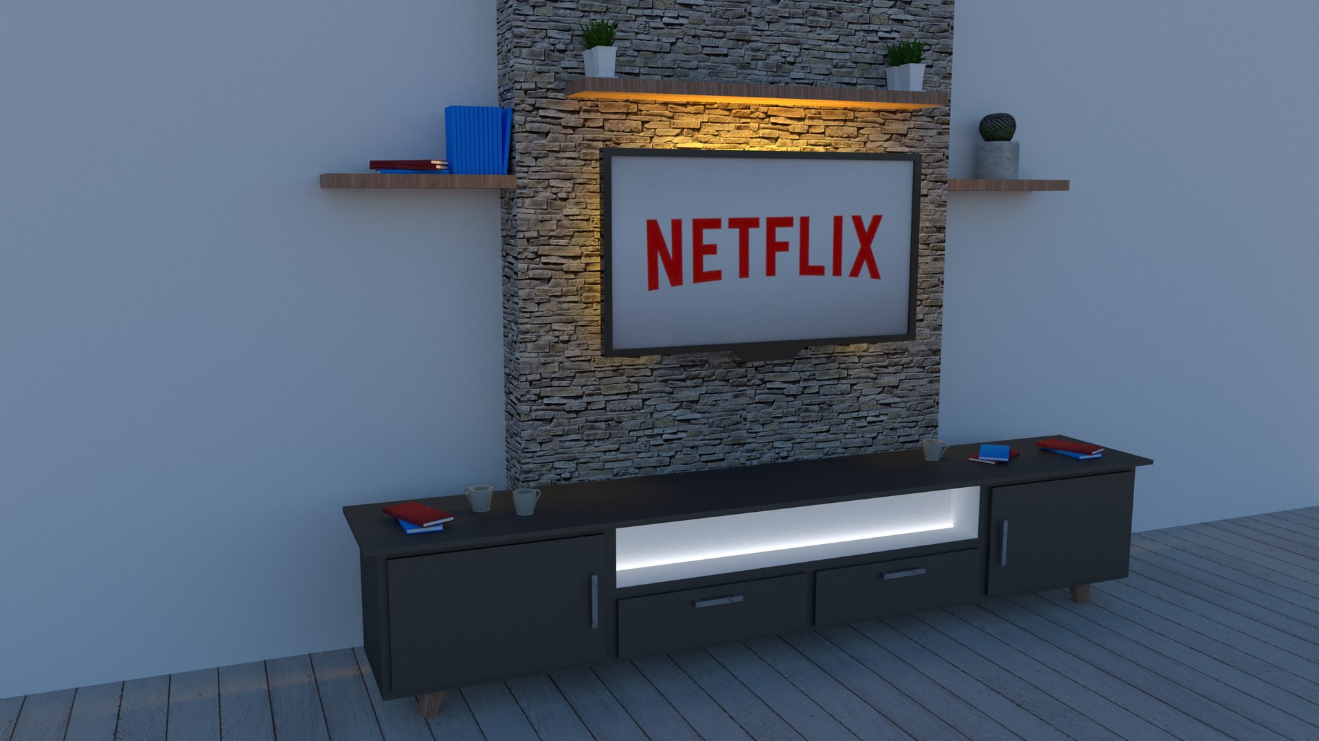 3D Tv Unit - TurboSquid 1510798