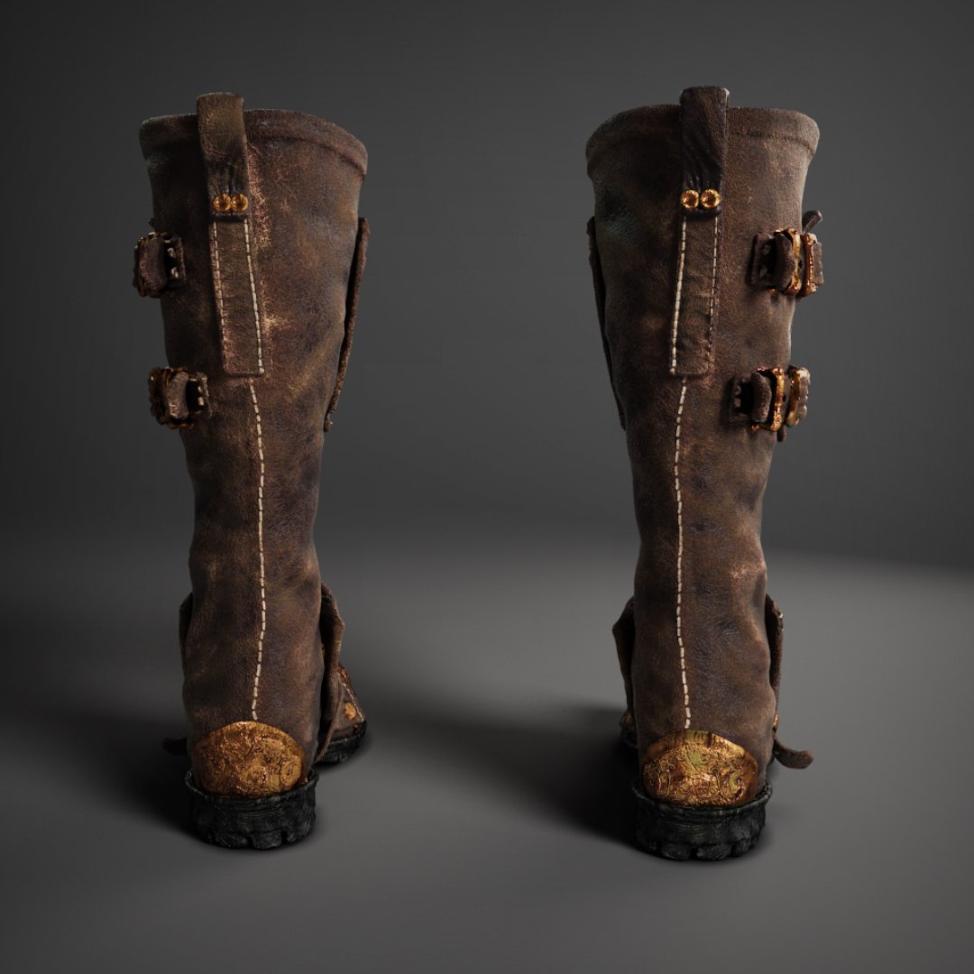 3d Boots Games Model