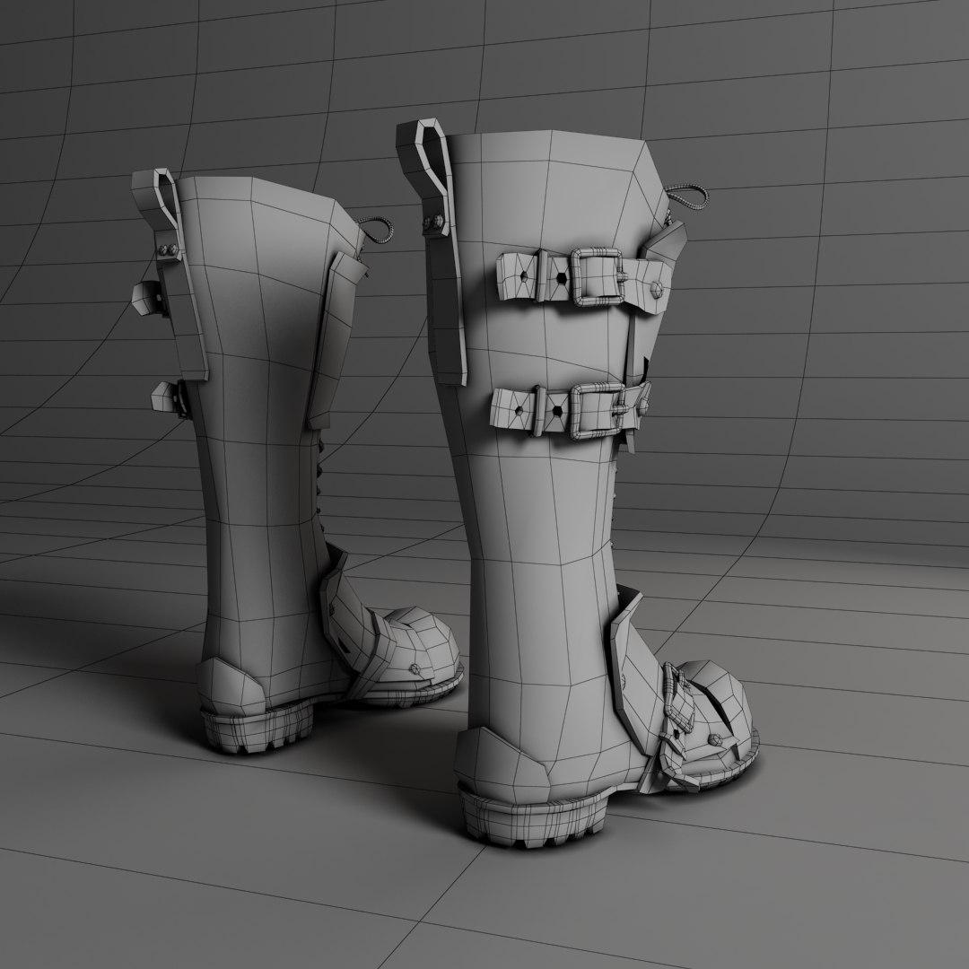 3d Boots Games Model