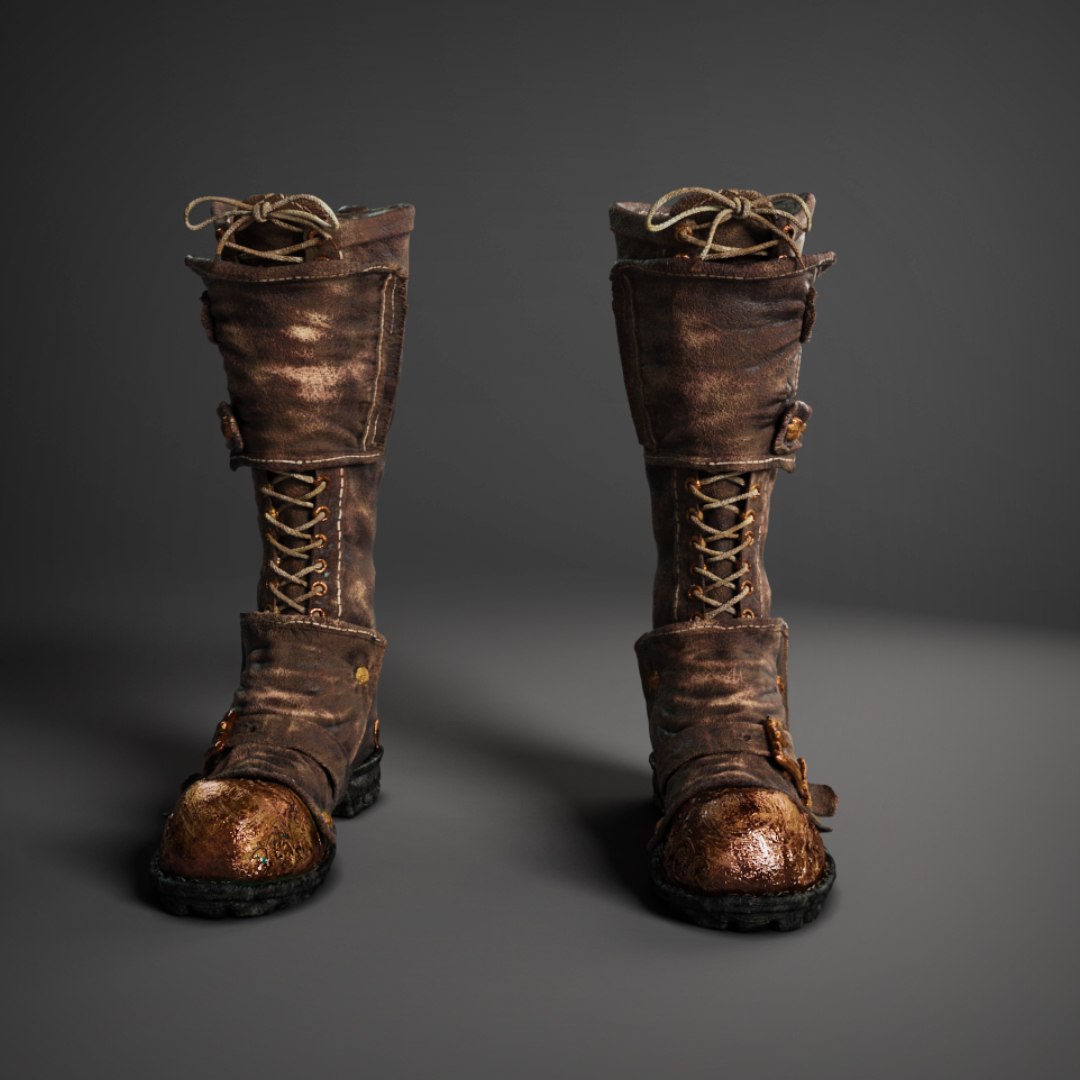 3d Boots Games Model
