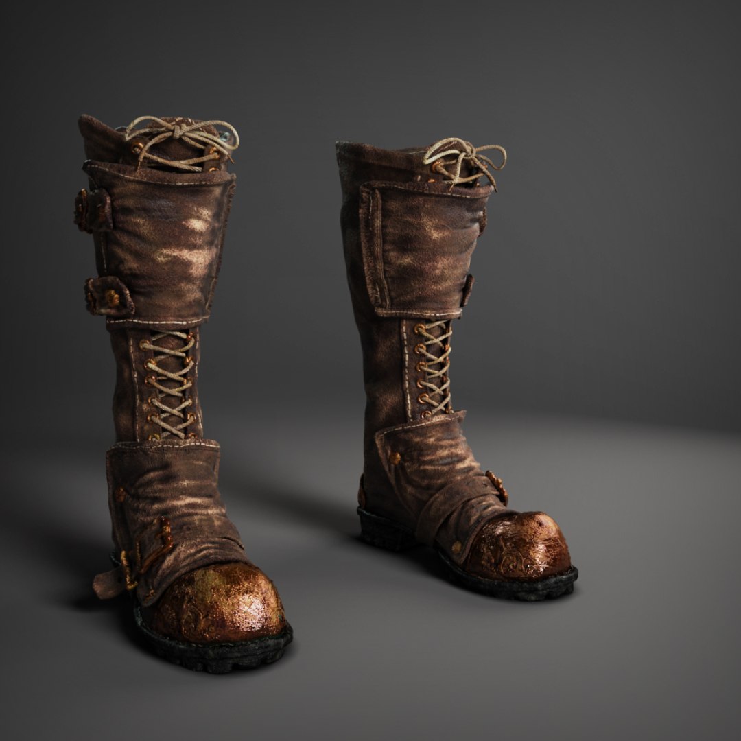 3d Boots Games Model
