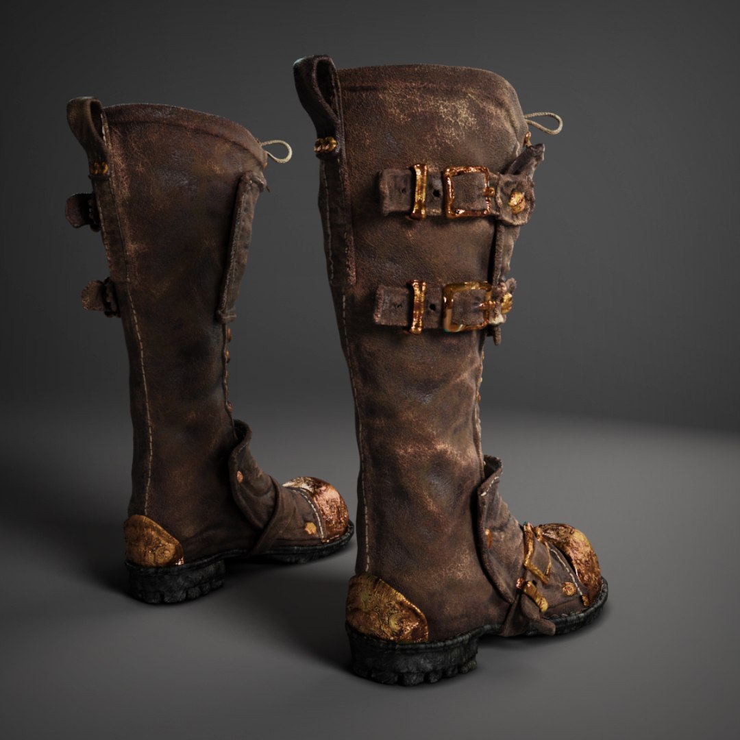 3d Boots Games Model