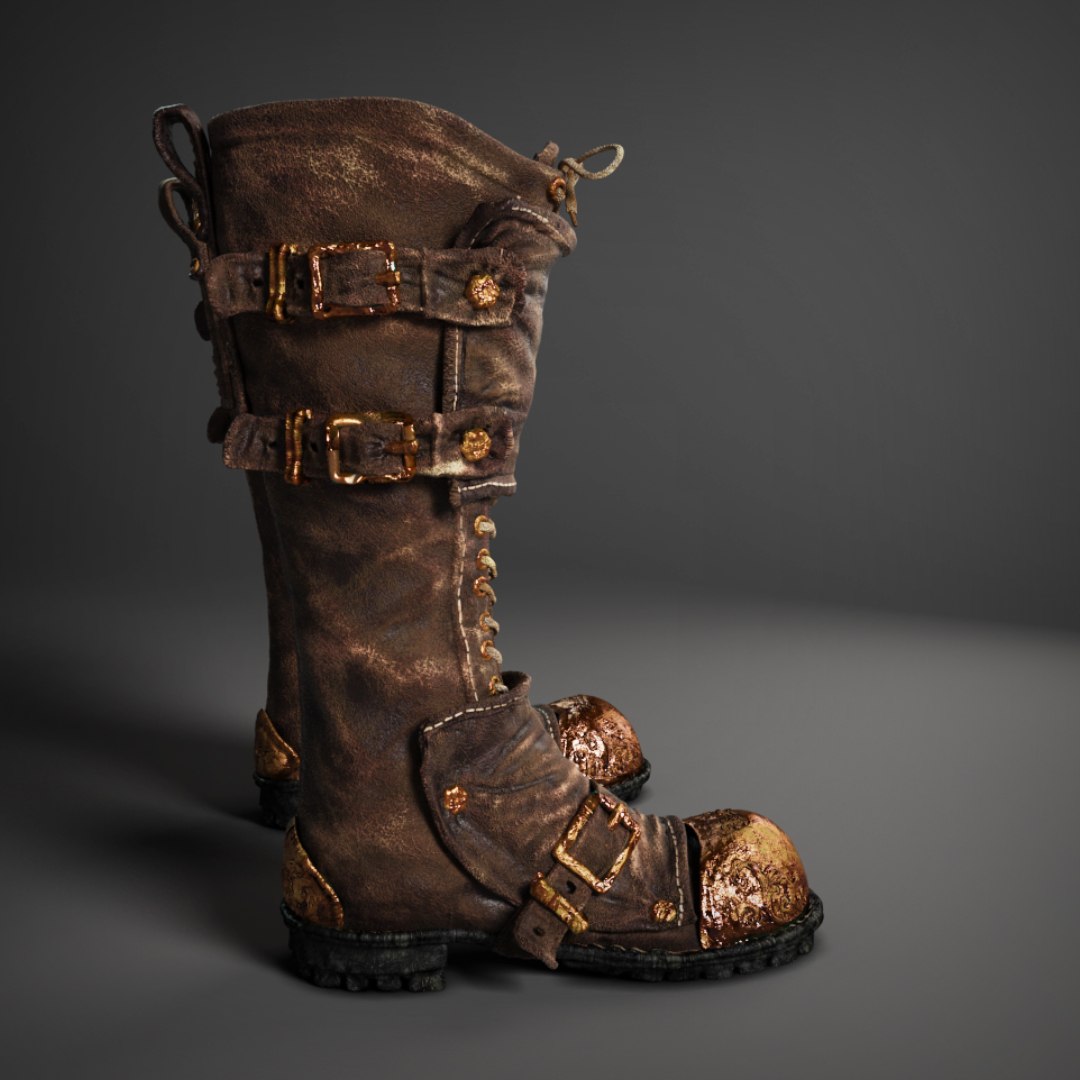 3d Boots Games Model