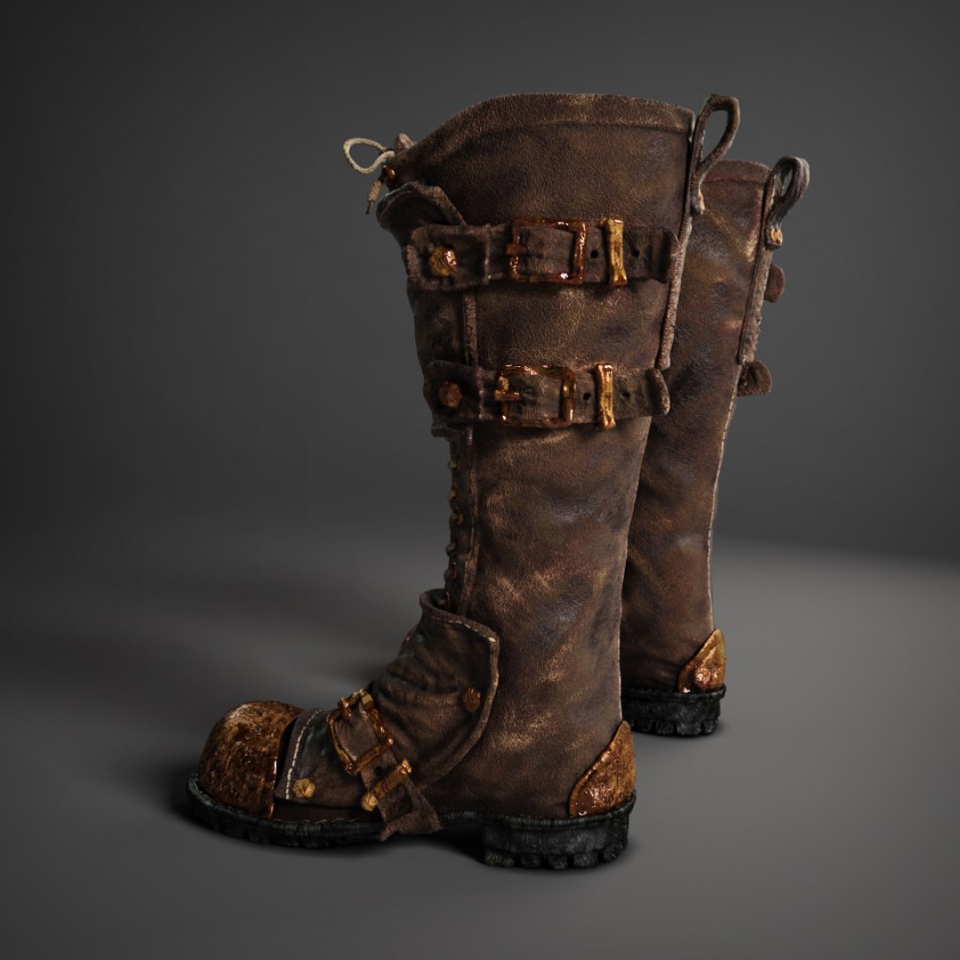 3d Boots Games Model