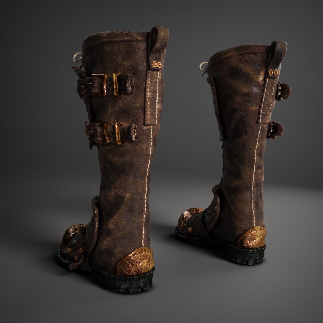 3d Boots Games Model
