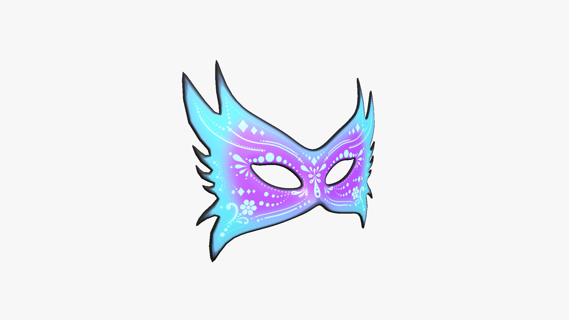 3D Carnival Mask D13 Cartoon - Costume Character Design model ...