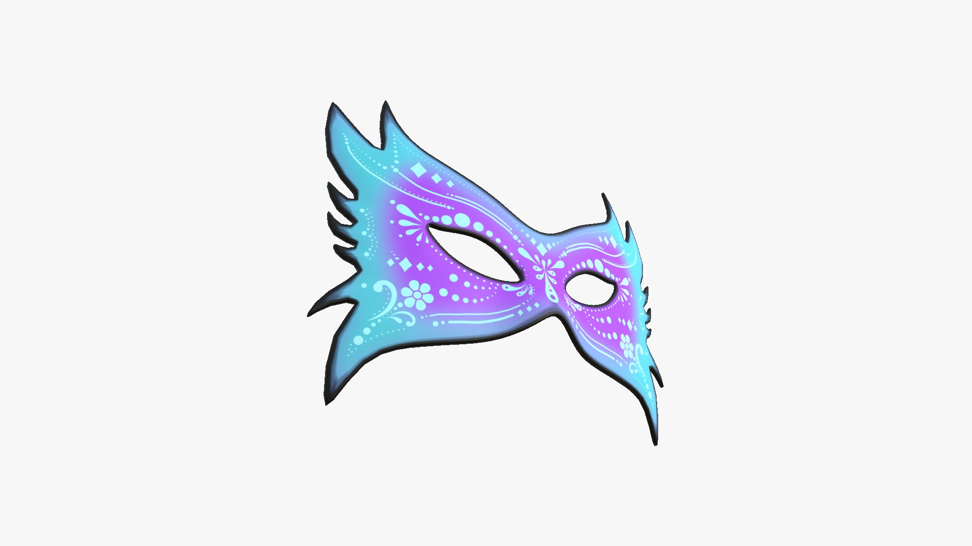 3D Carnival Mask D13 Cartoon - Costume Character Design model ...