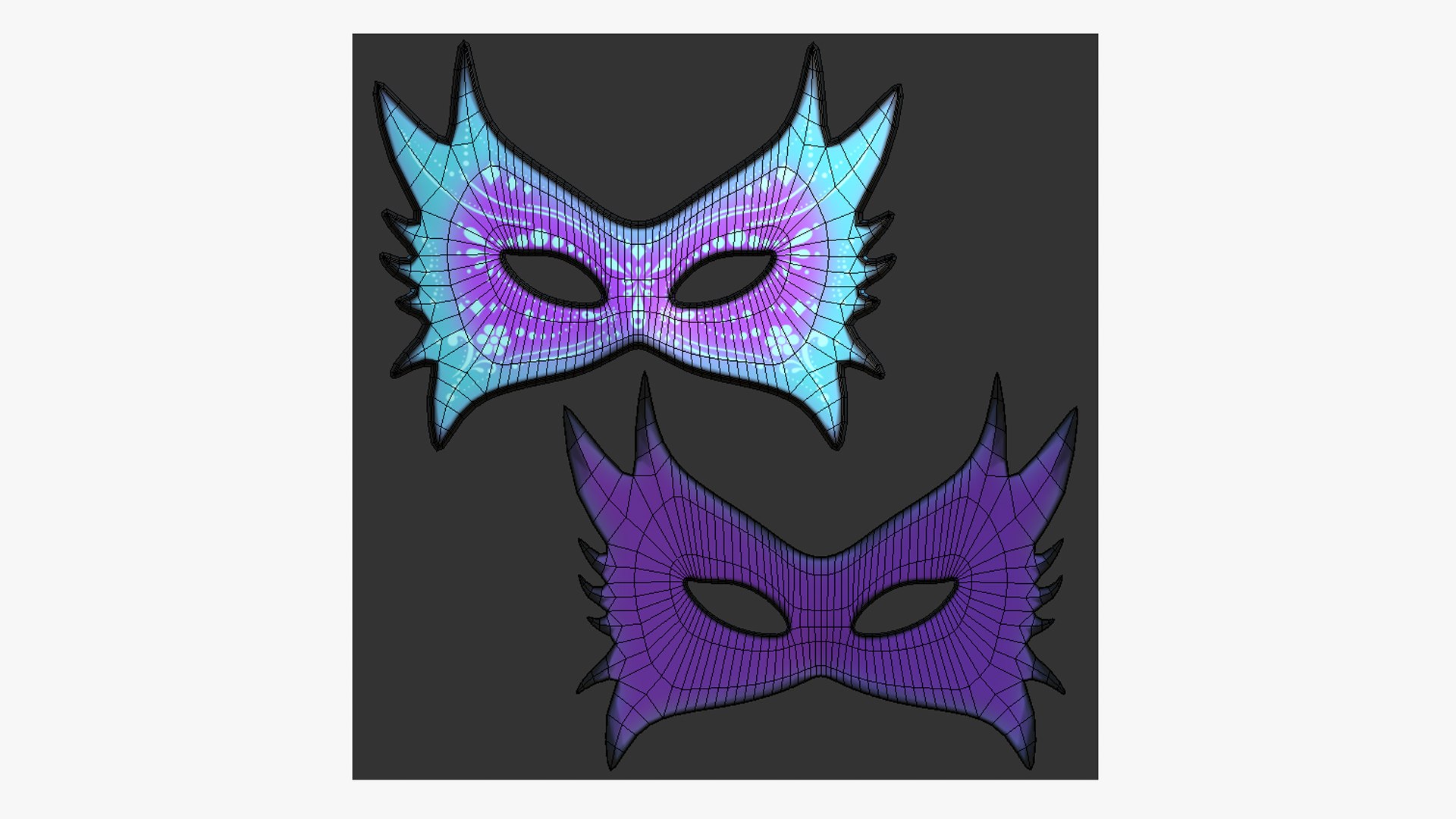 3D Carnival Mask D13 Cartoon - Costume Character Design model ...