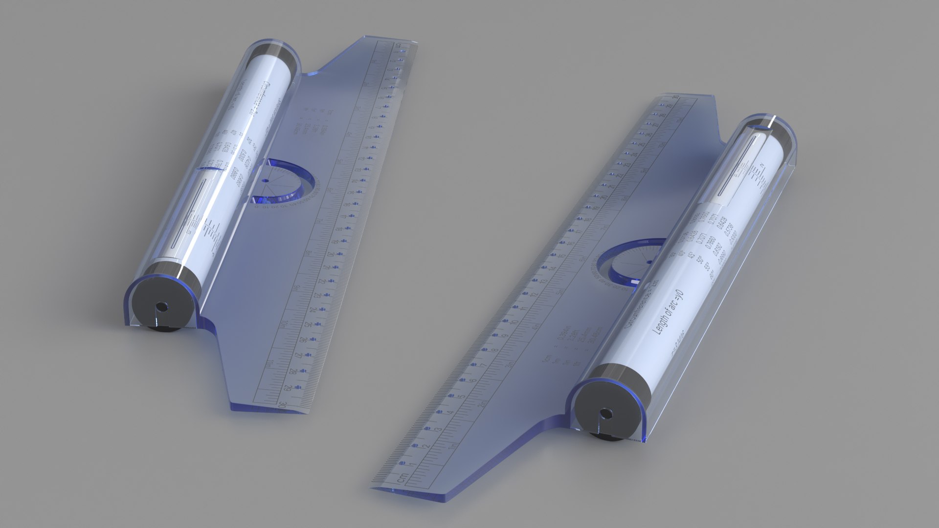3D Plastic Parallel Rolling Ruler - TurboSquid 2399657