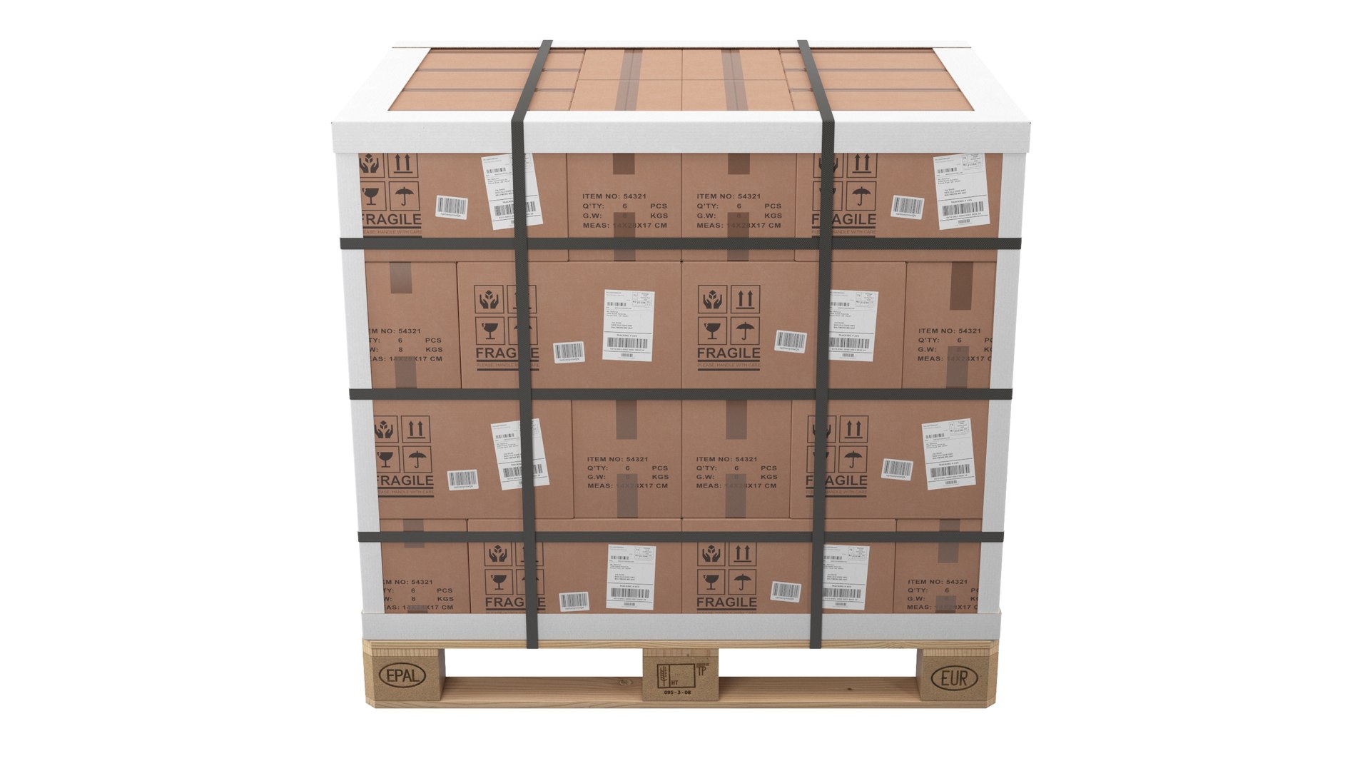Pallet With Boxes 3D Model - TurboSquid 1991062