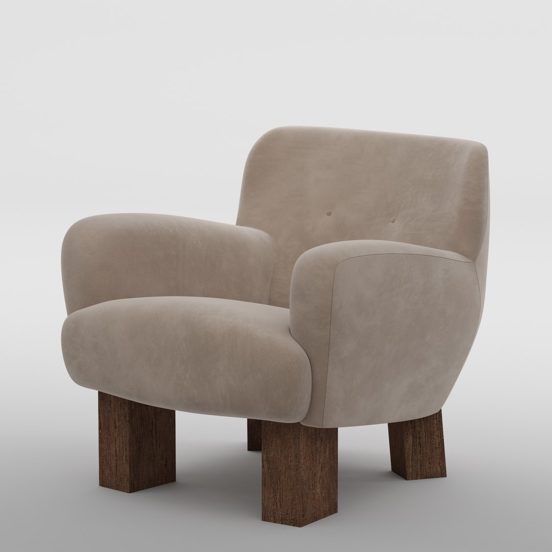 3D Model Puff Chair By Giancarlo Valle - TurboSquid 2350081