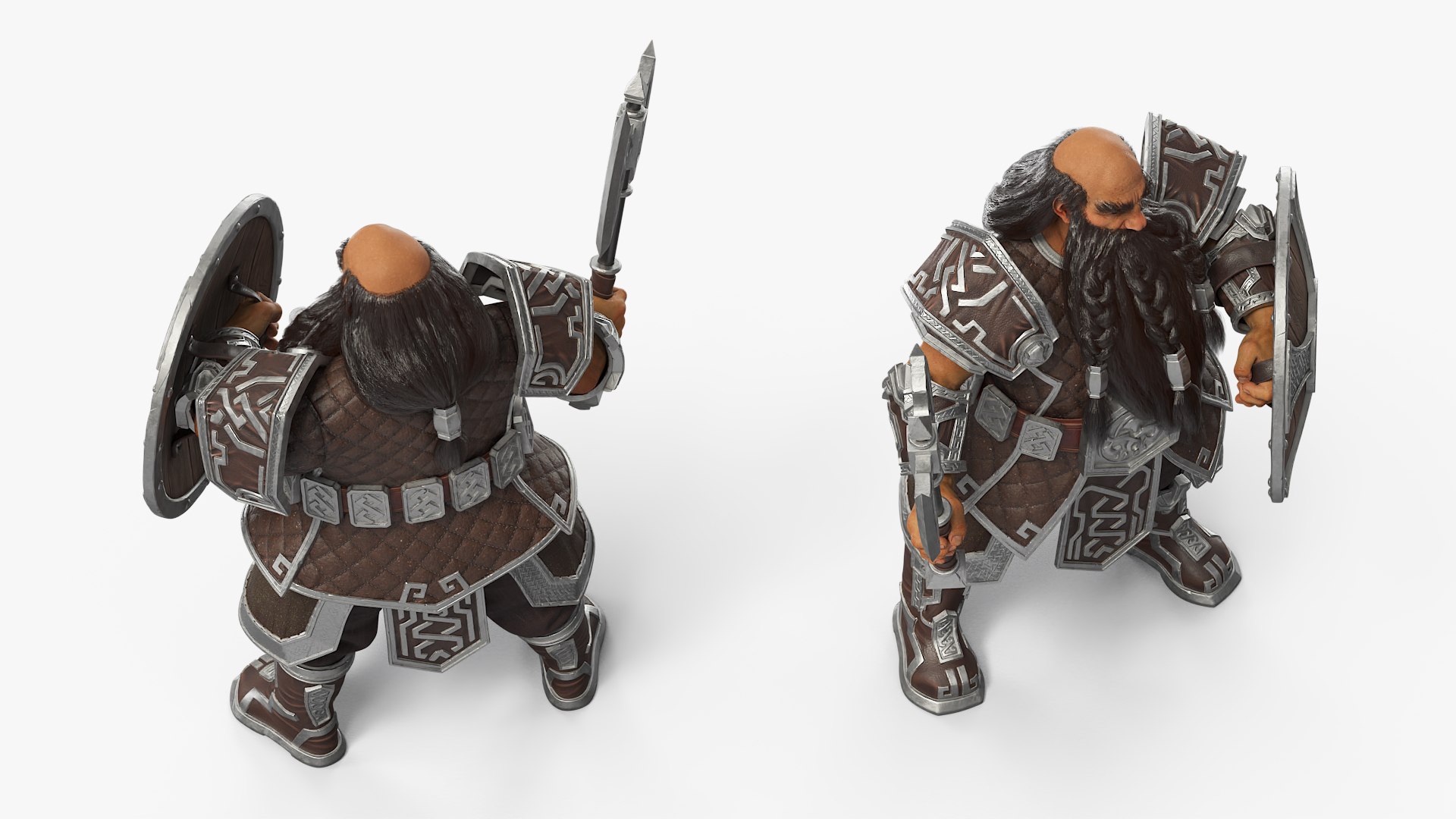 3D Dwarf Character In Armor Standing - TurboSquid 2396560