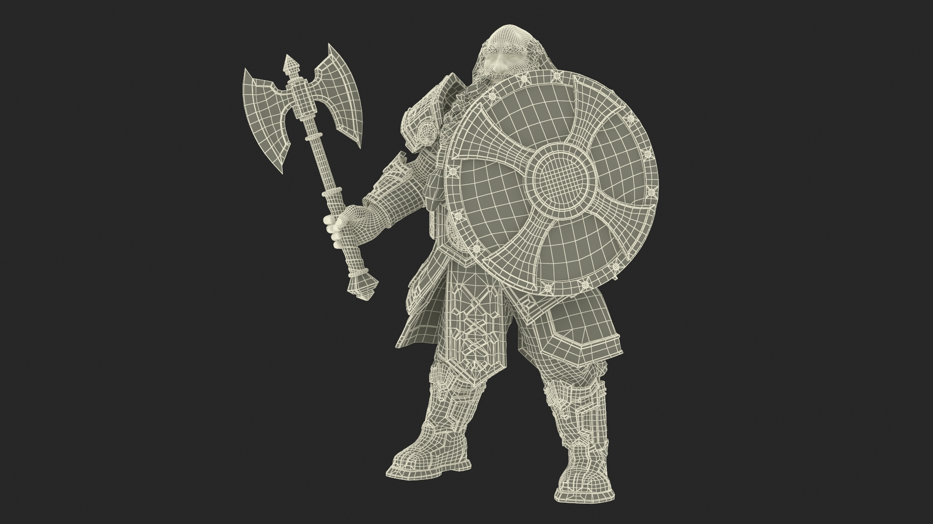 3D Dwarf Character In Armor Standing - TurboSquid 2396560