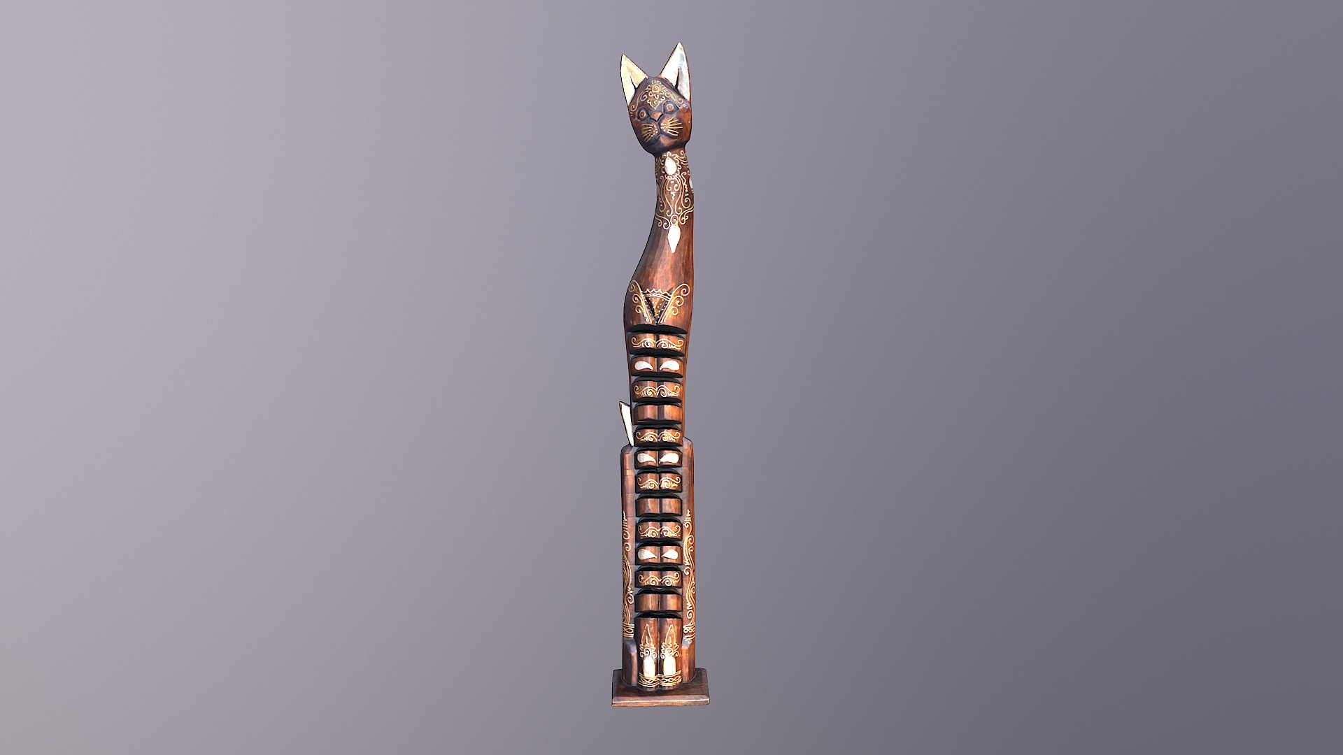 3D Wooden cat CD tower holder high-poly 3D model - TurboSquid 1820986